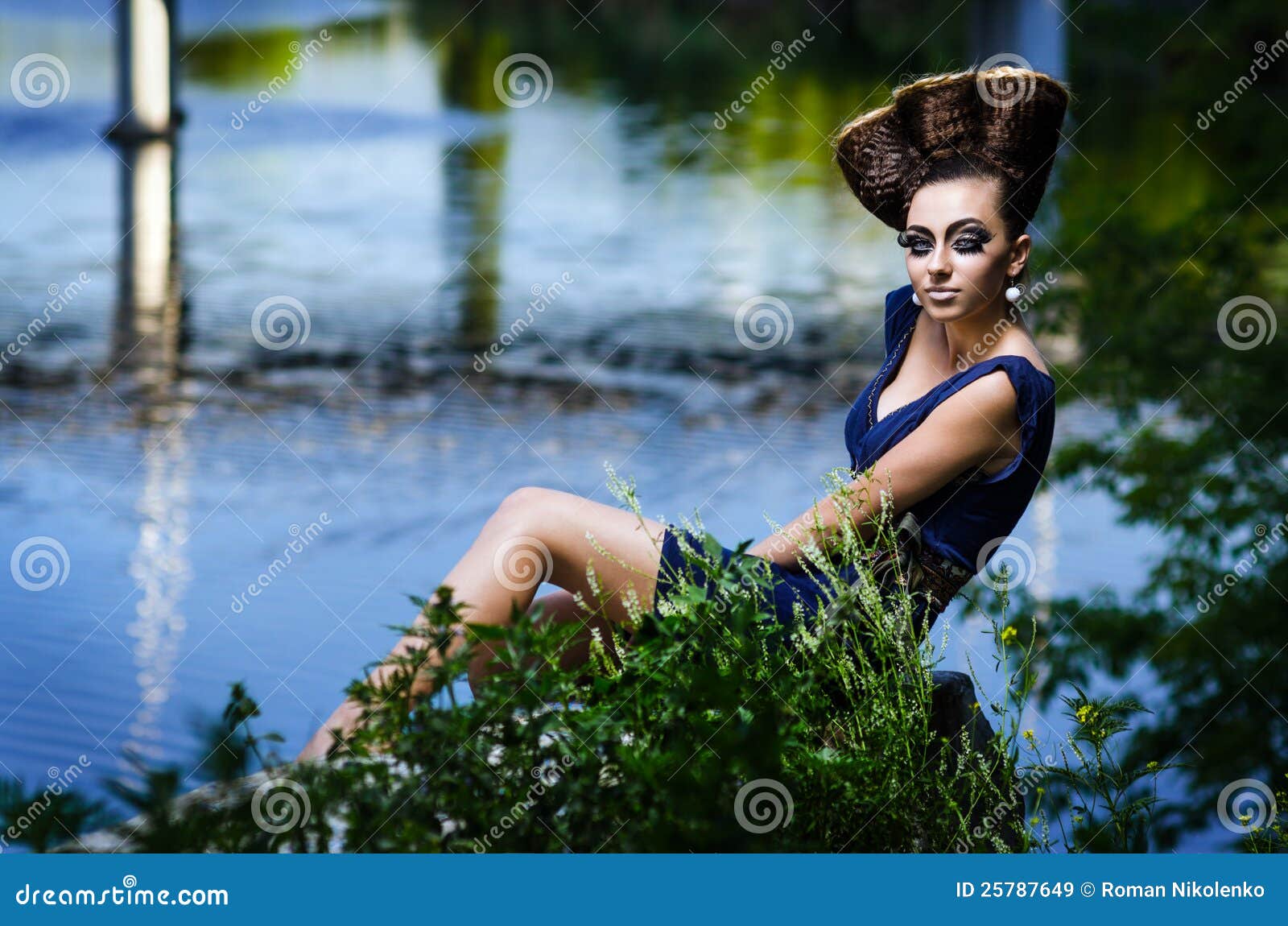 Portrait of the Beautiful Lady Stock Image - Image of improbable ...