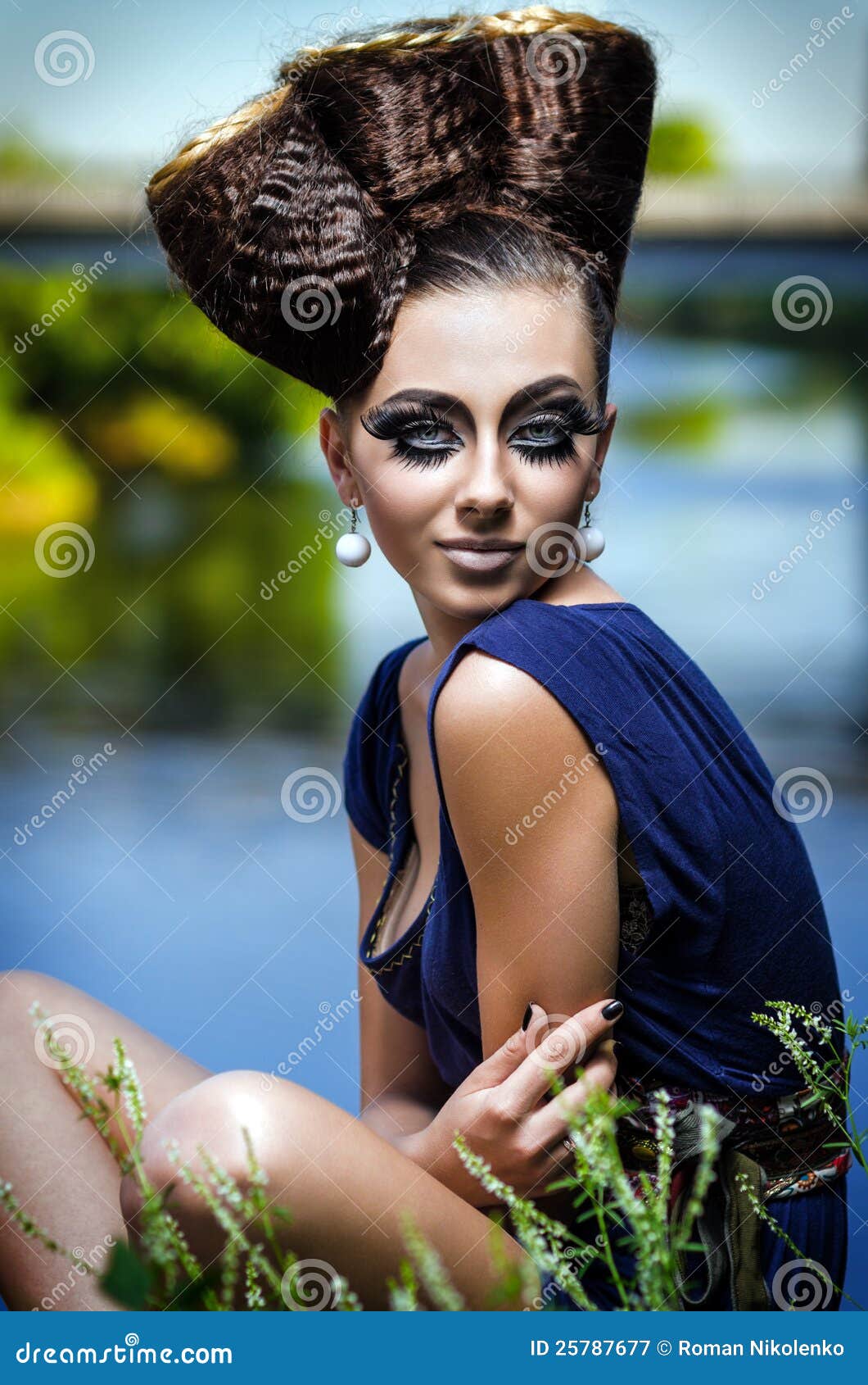 Portrait of the Beautiful Lady Stock Image - Image of expression ...