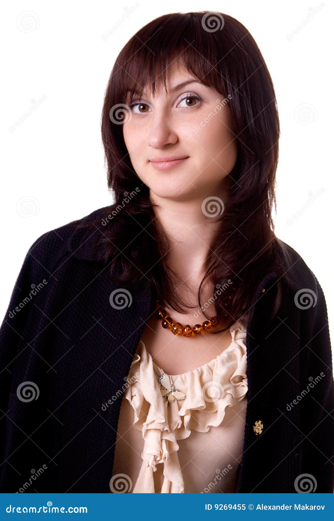 Portrait of the Beautiful Lady. Stock Image - Image of beauty, isolated ...