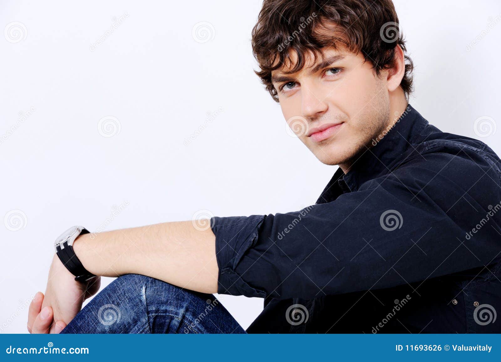 Portrait of a Beautiful Male Stock Photo - Image of horizontal, cool ...