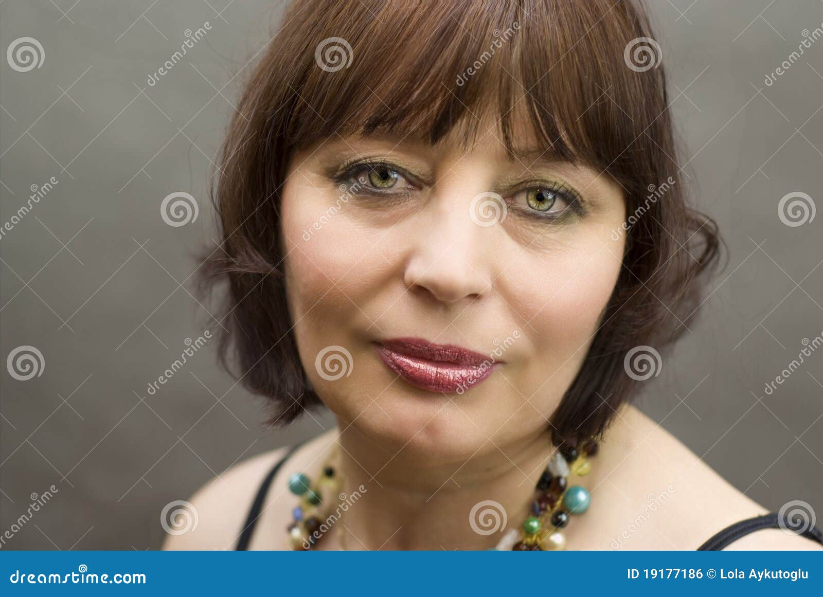 Portrait of a Beautiful Middle-aged Women Stock Photo - Image of ...