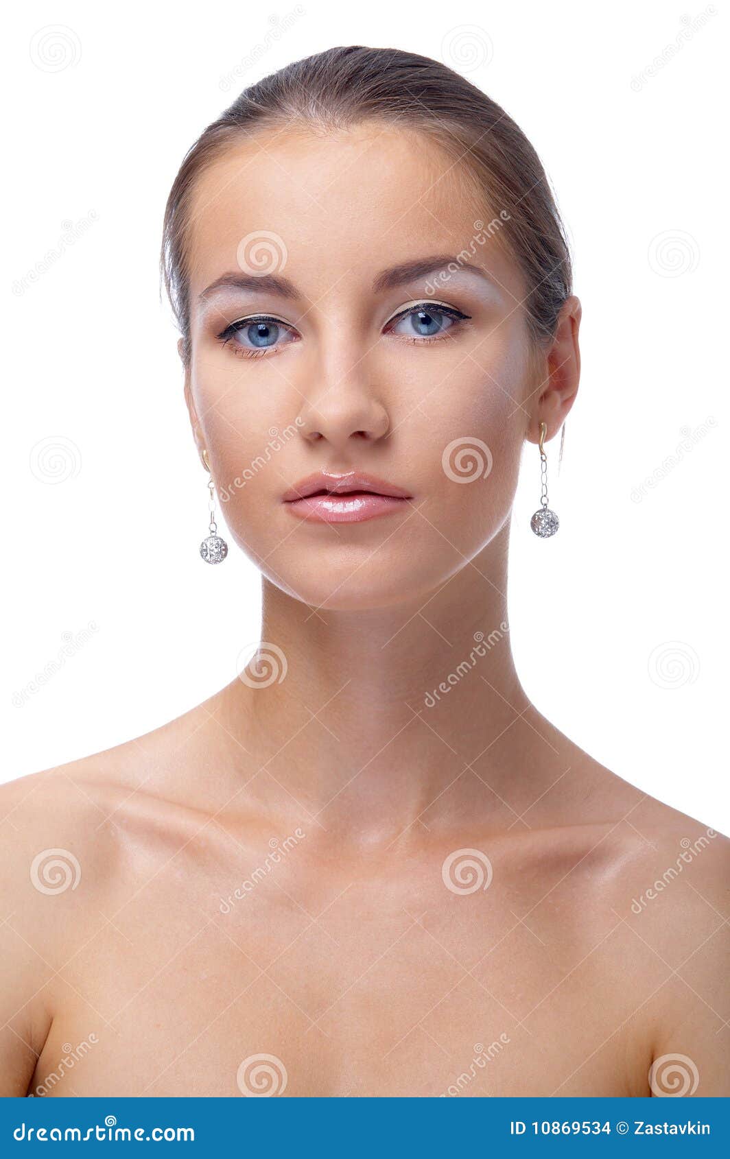 Portrait of Beautiful Model Stock Photo - Image of blue, studio: 10869534