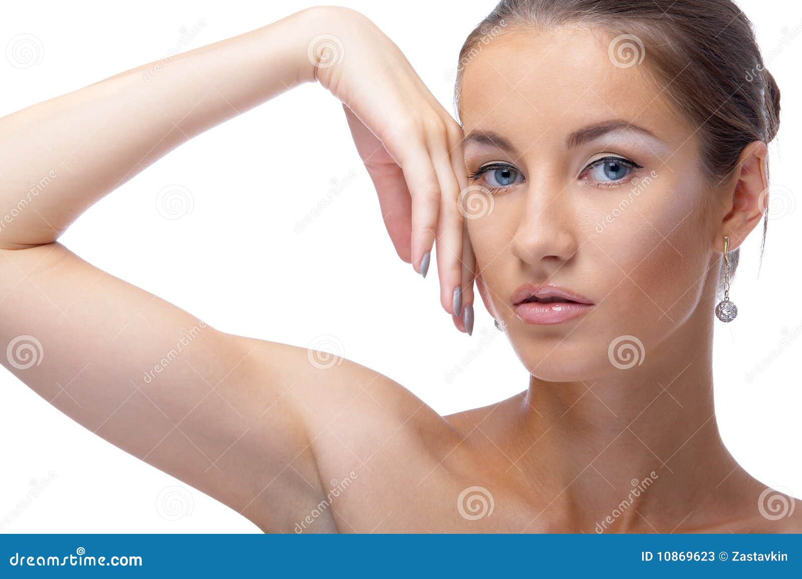 Portrait of Beautiful Model Stock Image - Image of blue, human: 10869623