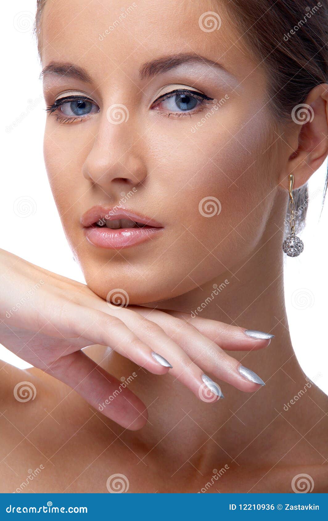 Portrait of Beautiful Model Stock Photo - Image of close, cosmetics ...