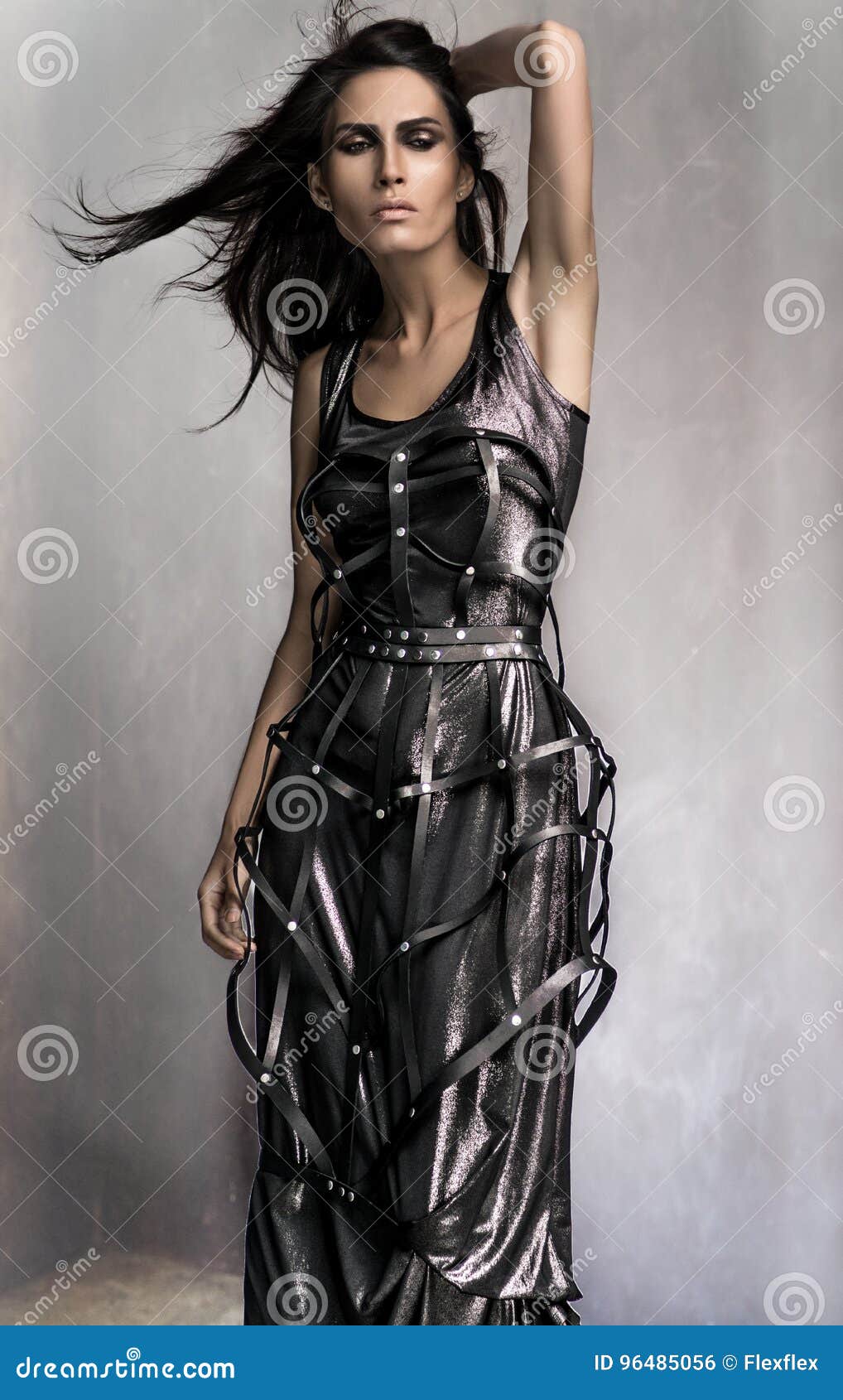 Portrait of Beautiful Model in Fashion Clothes Stock Photo - Image of ...