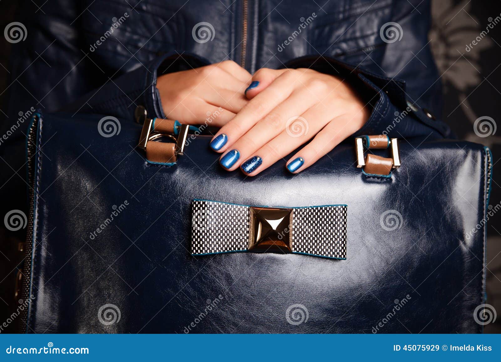 Portrait of Beautiful Nail Art Stock Image - Image of glamour, glitter ...