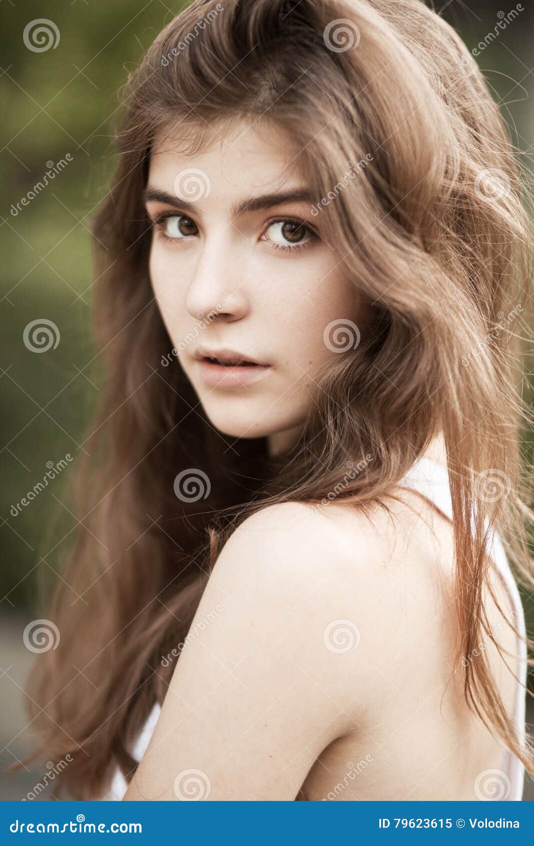 Portrait of Beautiful Natural Woman Stock Image - Image of relaxation ...