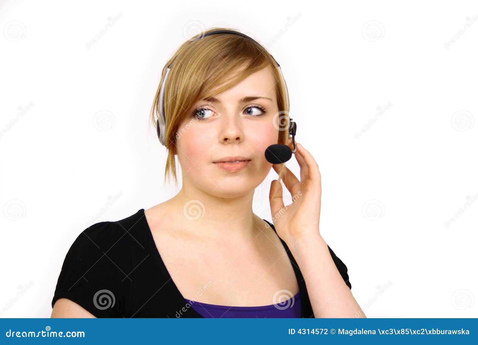Portrait of Beautiful Operator Stock Photo - Image of consultant ...