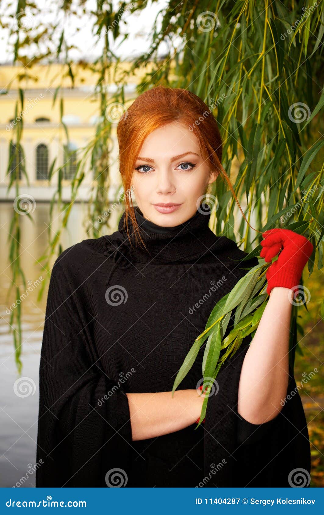 Portrait of a Beautiful Red-haired Woman Stock Image - Image of ...