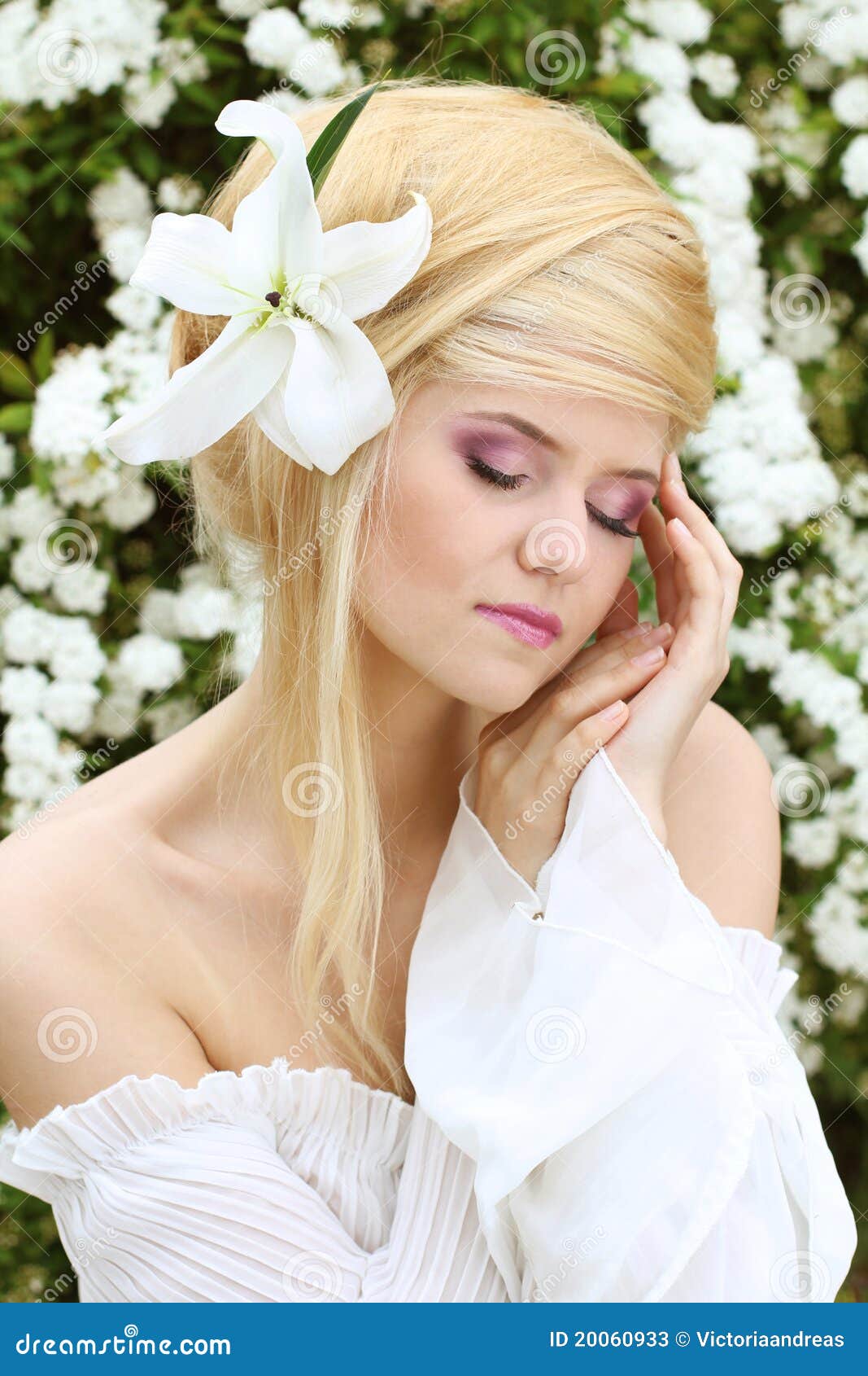 Portrait of the Beautiful Romantic Woman Stock Image - Image of body ...