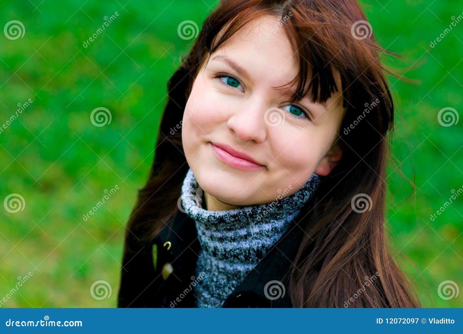 Portrait of the Beautiful Smiling Girl Stock Image - Image of ...