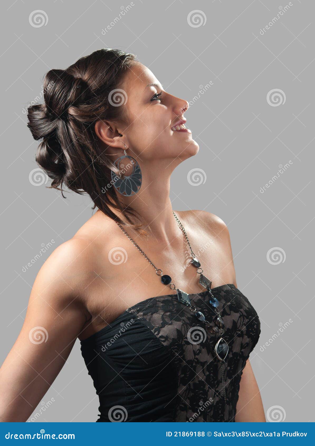 Portrait of the Beautiful Smiling Lady Stock Photo - Image of female ...