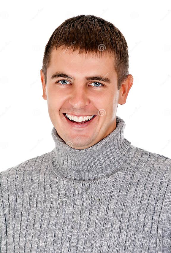 Portrait of Beautiful Smiling Man Stock Photo - Image of cute, smiling ...