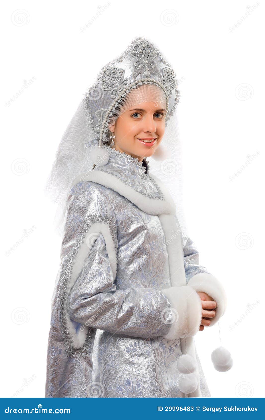 Portrait of a Beautiful Snow Maiden Stock Image - Image of girl, beauty ...