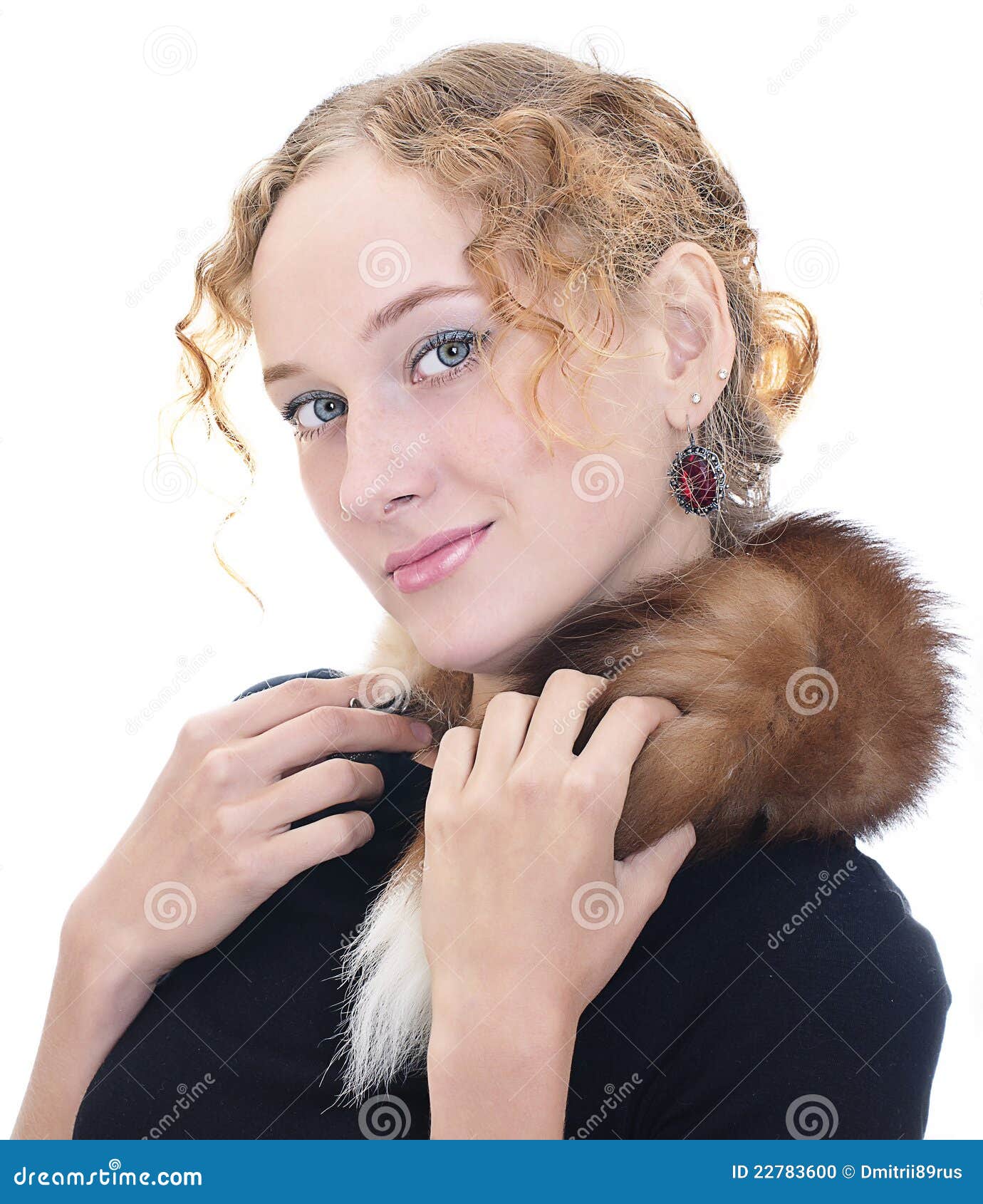 Portrait of Beautiful Stylish Lady Stock Photo - Image of cosmetics ...