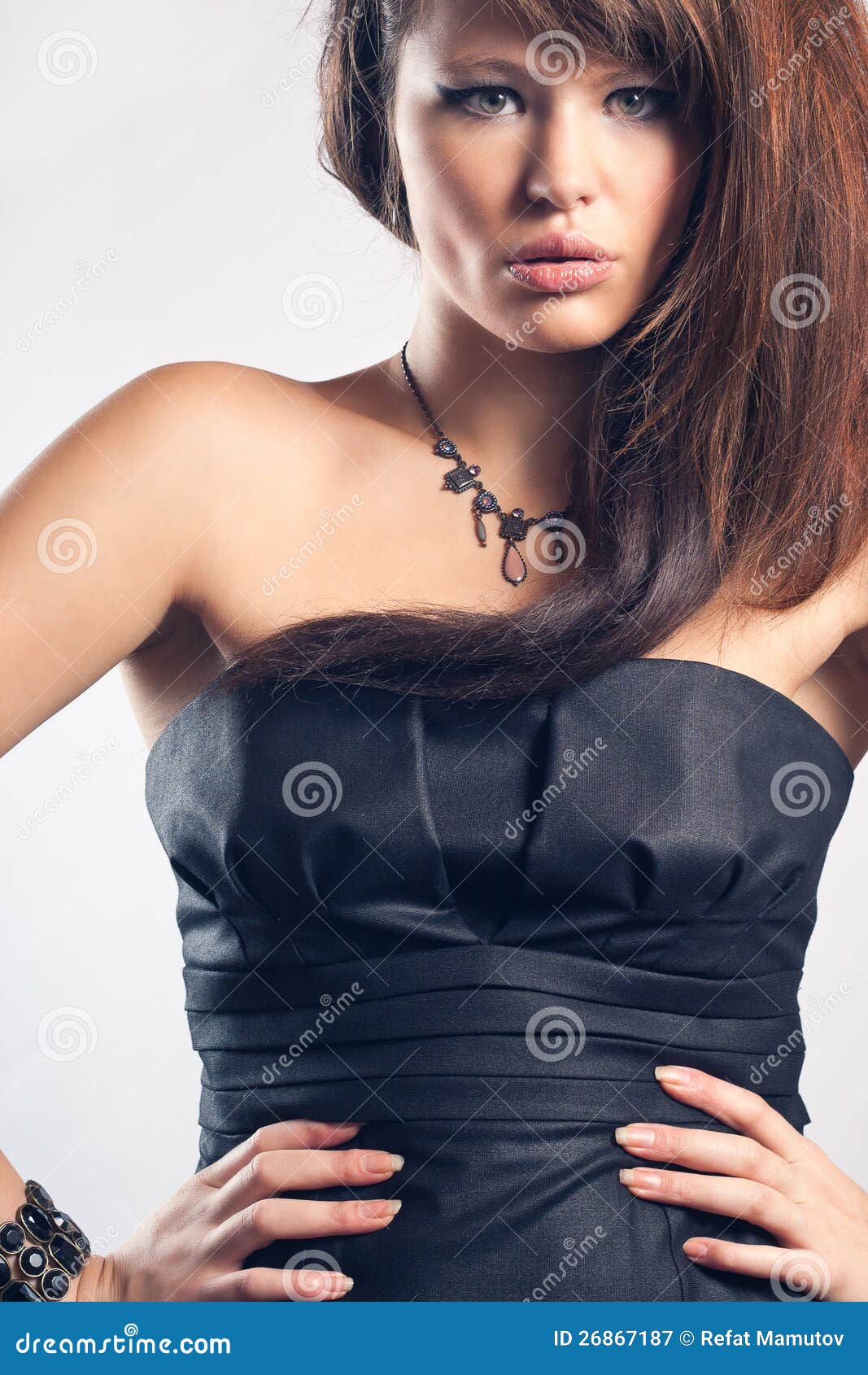 Portrait of Beautiful Stylish Lady. Stock Image - Image of hairstyle ...