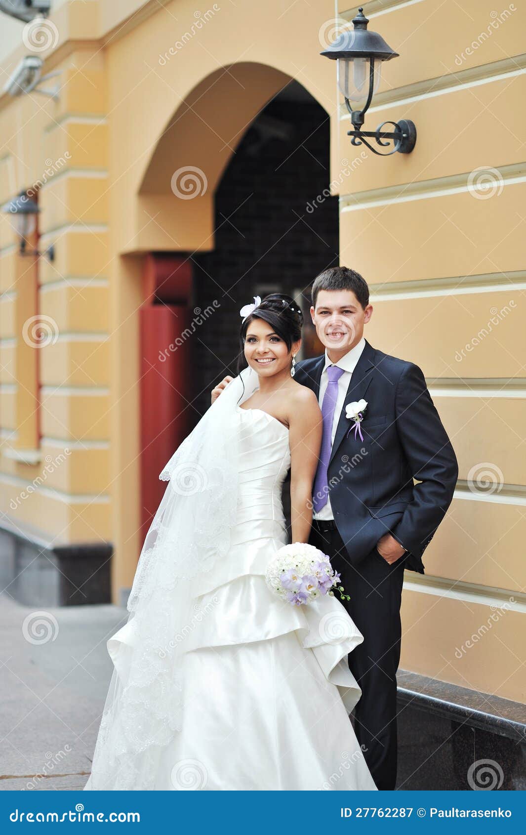 Portrait of a Beautiful Wedding Couple Stock Image - Image of romantic ...