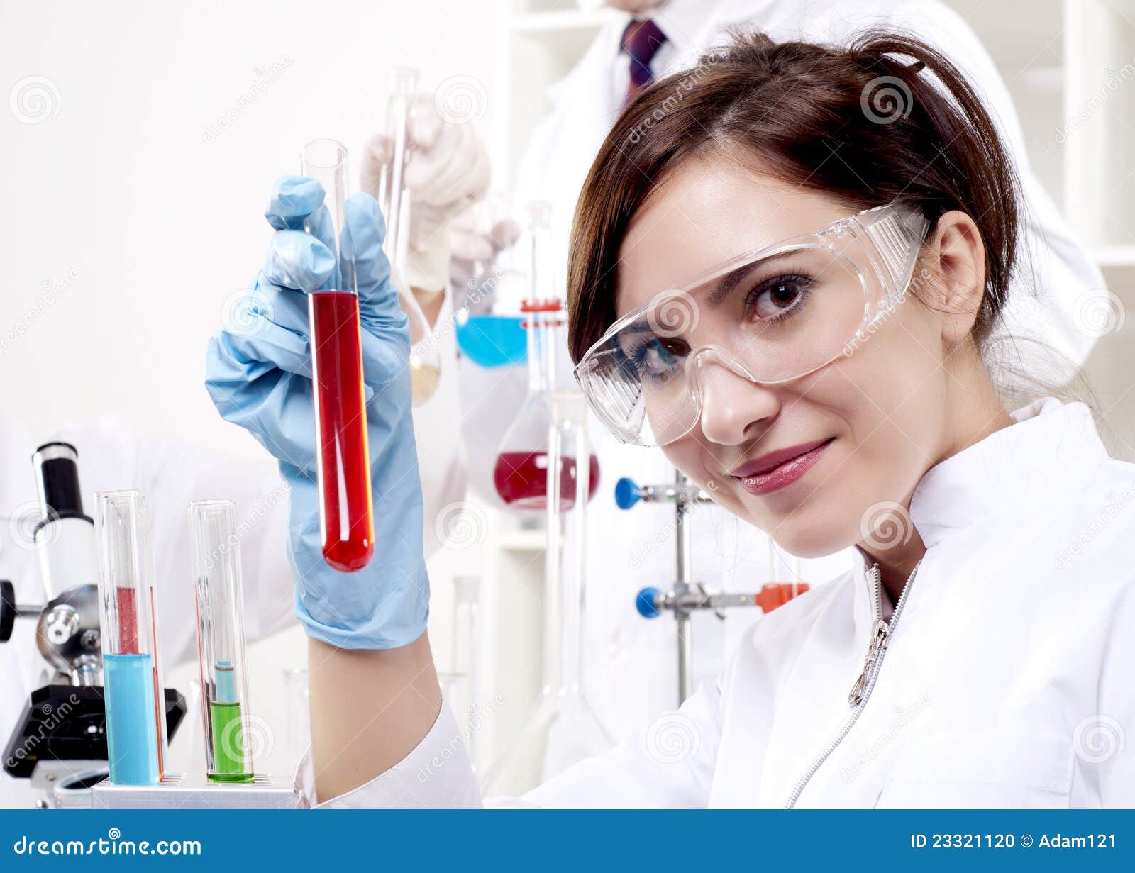Portrait of a Beautiful Woman Chemist Stock Photo - Image of portrait ...