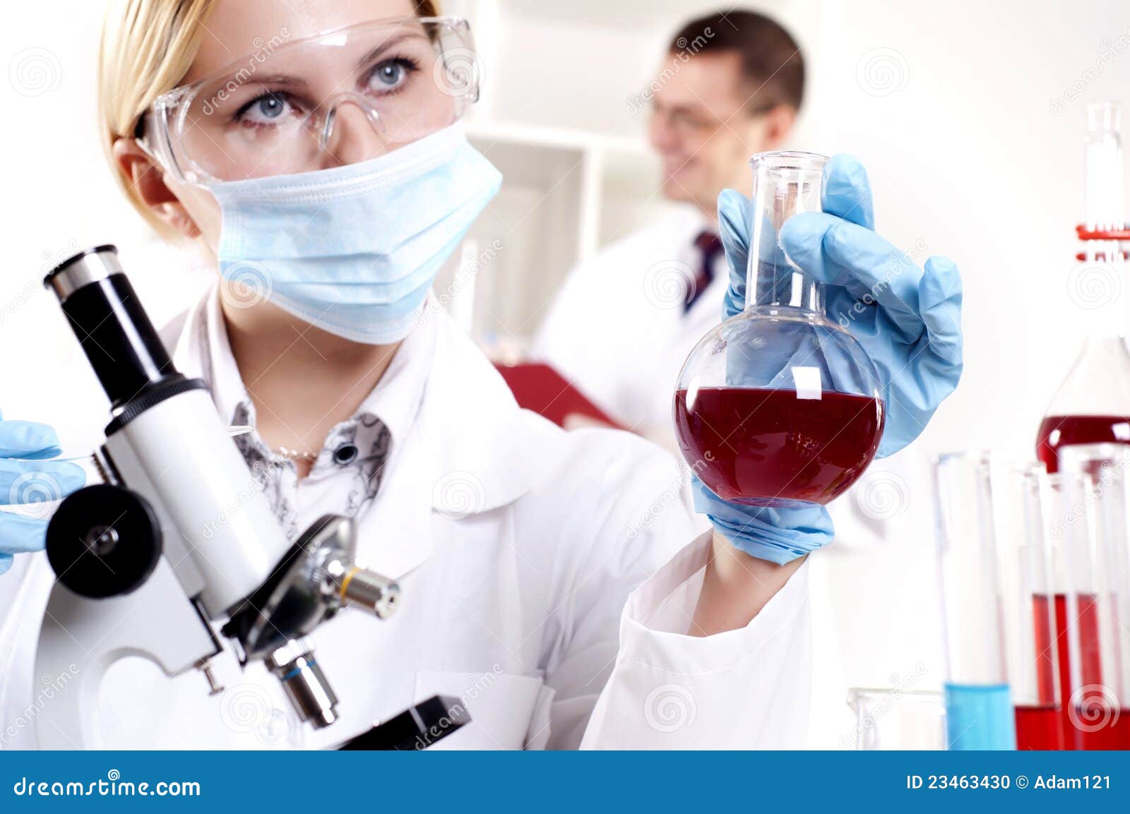 Portrait of a Beautiful Woman Chemist Stock Photo - Image of chemical, professional: 23463430