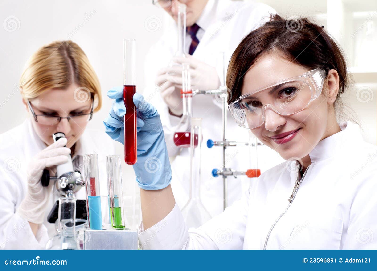 Portrait of a Beautiful Woman Chemist Stock Image - Image of education ...