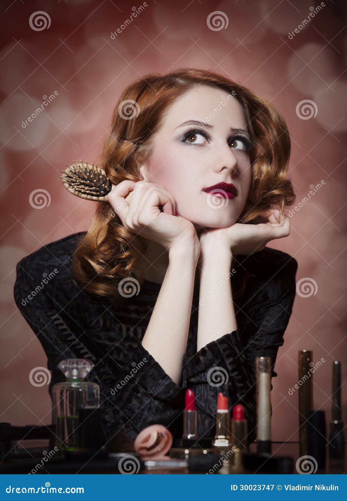 Portrait of Beautiful Women with Cosmetics Stock Image - Image of ...