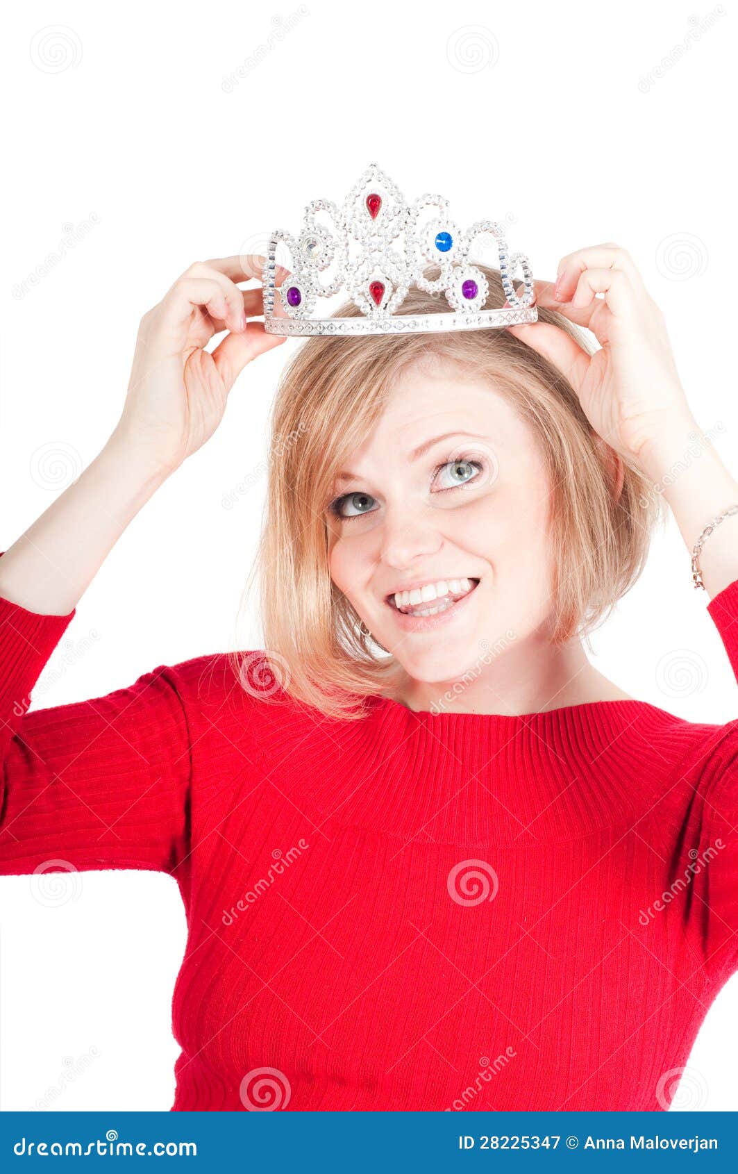 Portrait of Beautiful Woman with Crown Stock Image - Image of face ...