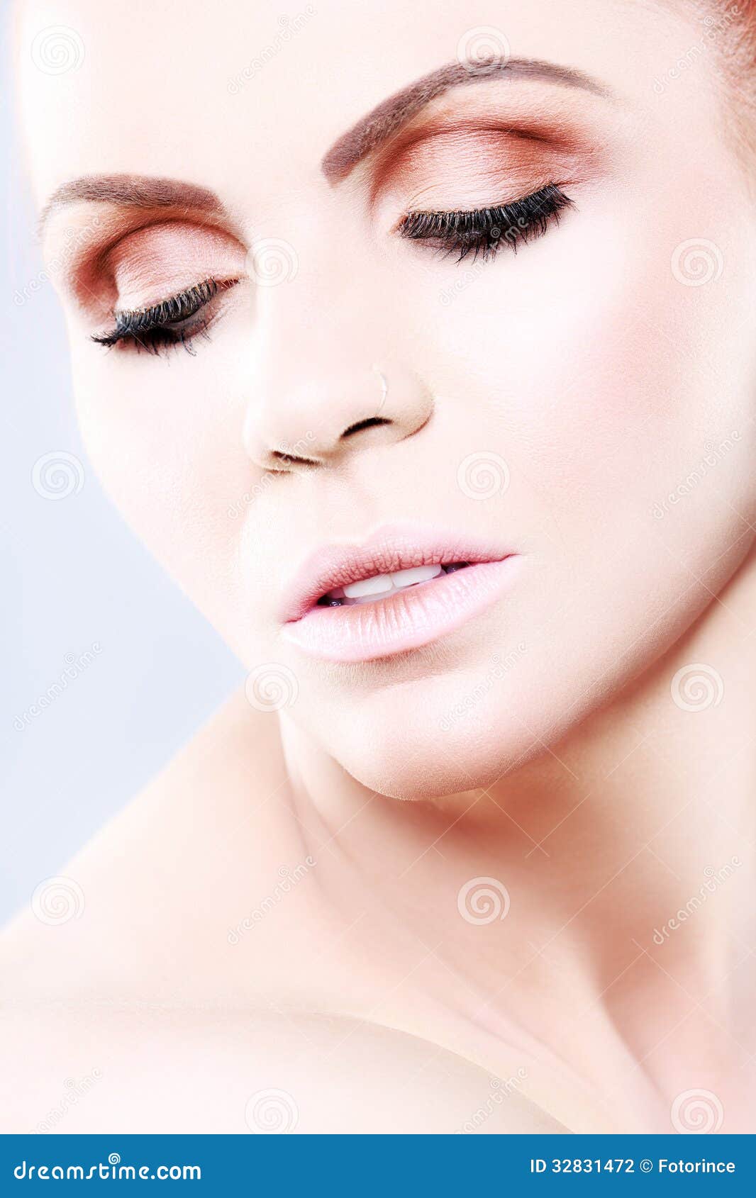 Portrait of a Beautiful Woman Stock Photo - Image of lips, beautiful ...