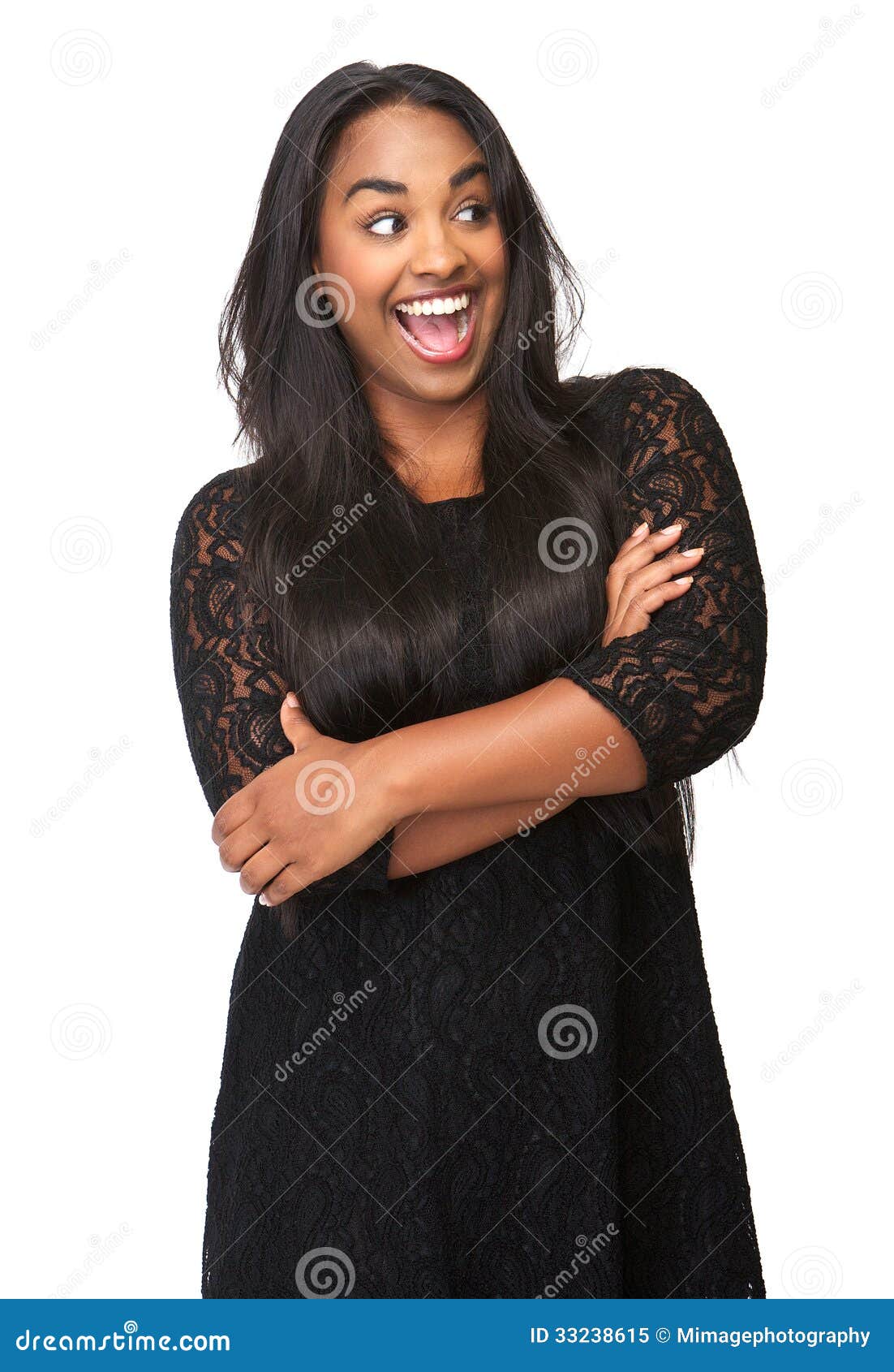 Portrait of a Beautiful Woman with Funny Expression Stock Image - Image ...