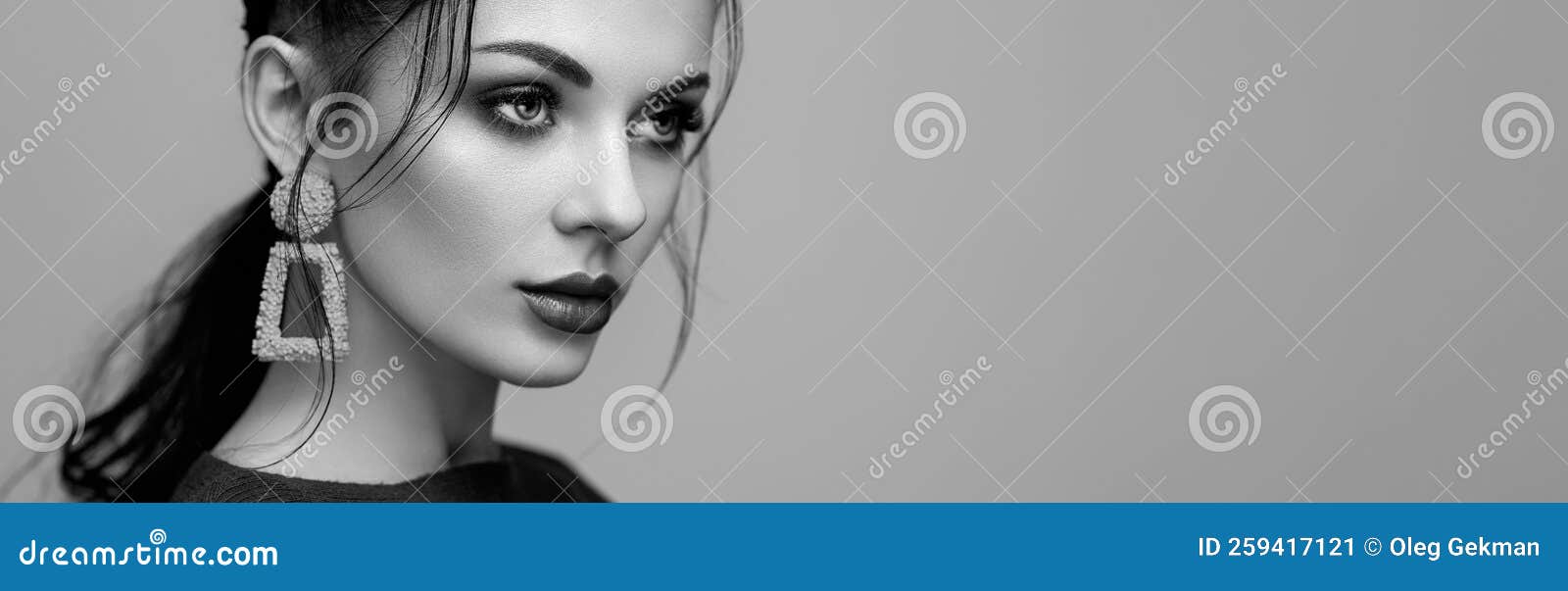 Portrait Beautiful Woman With Jewelry Stock Image Image Of Attractive