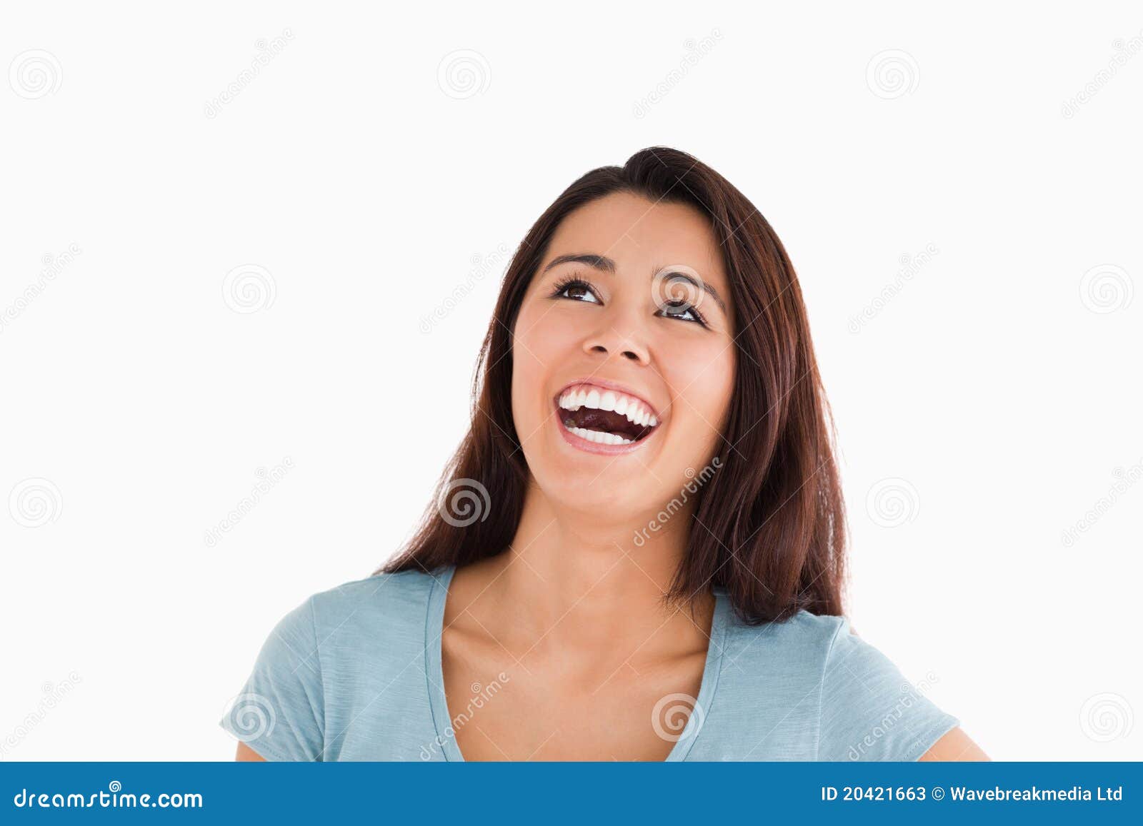 Portrait of a Beautiful Woman Laughing Stock Image - Image of modern ...