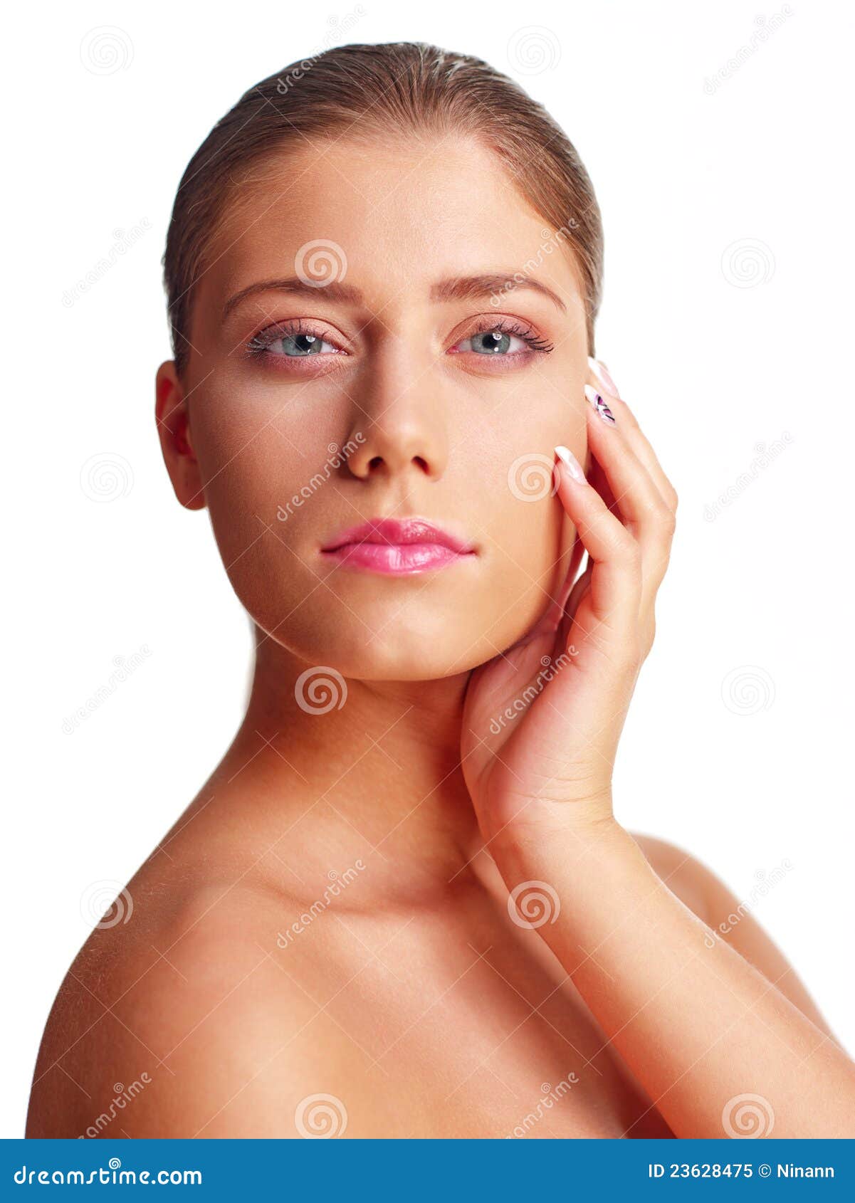 Portrait of Beautiful Woman Looking Forward Stock Image - Image of ...