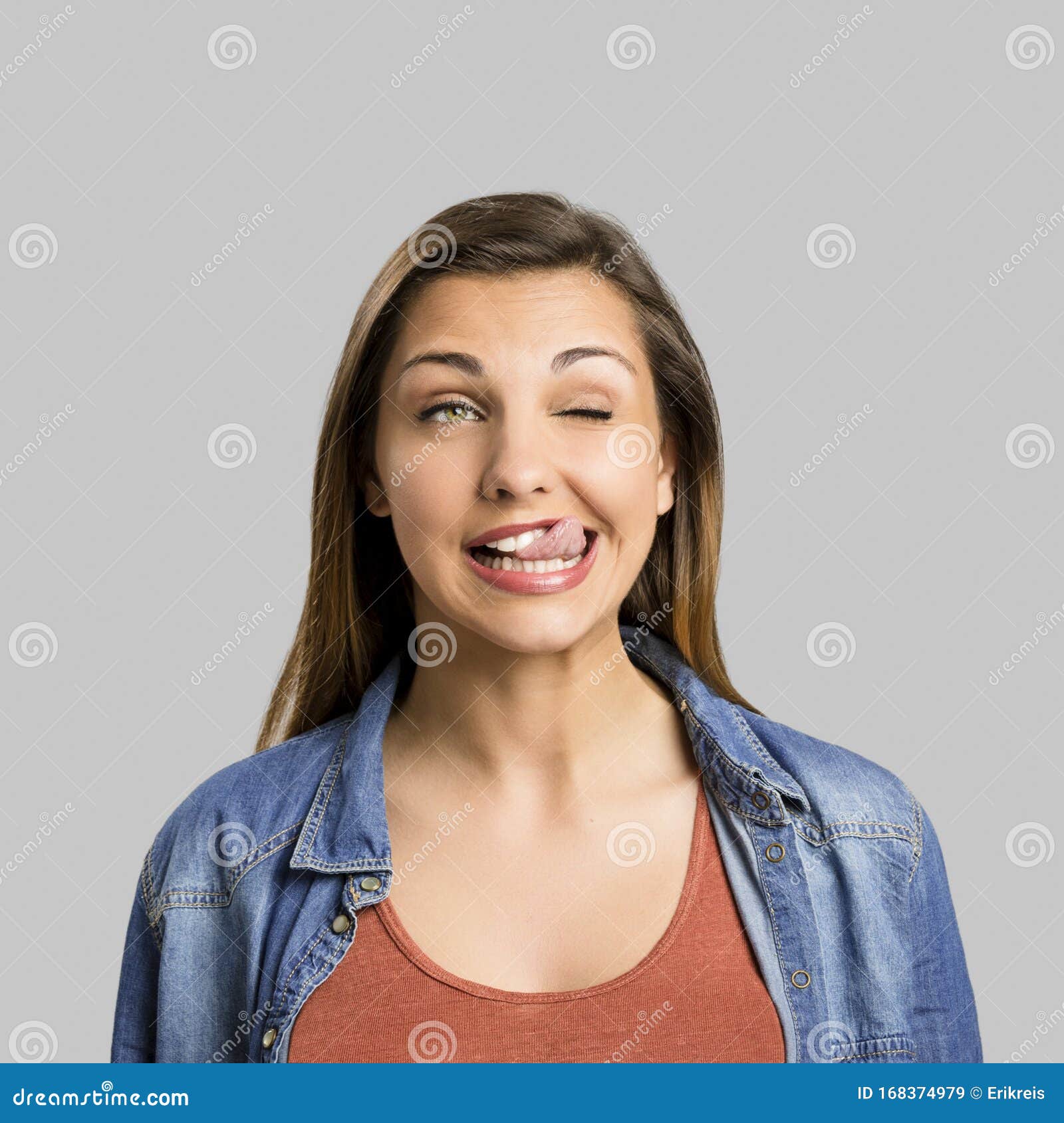 Woman with crazy face stock image. Image of expression - 168374979
