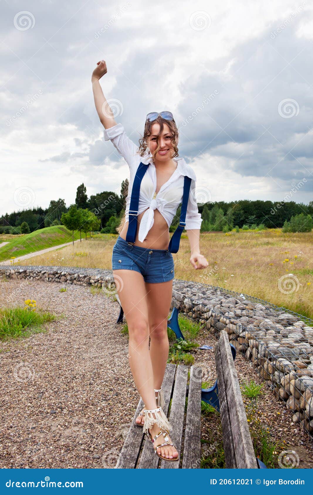 Portrait Of The Beautiful Woman Outdoors Stock Image Image Of Model