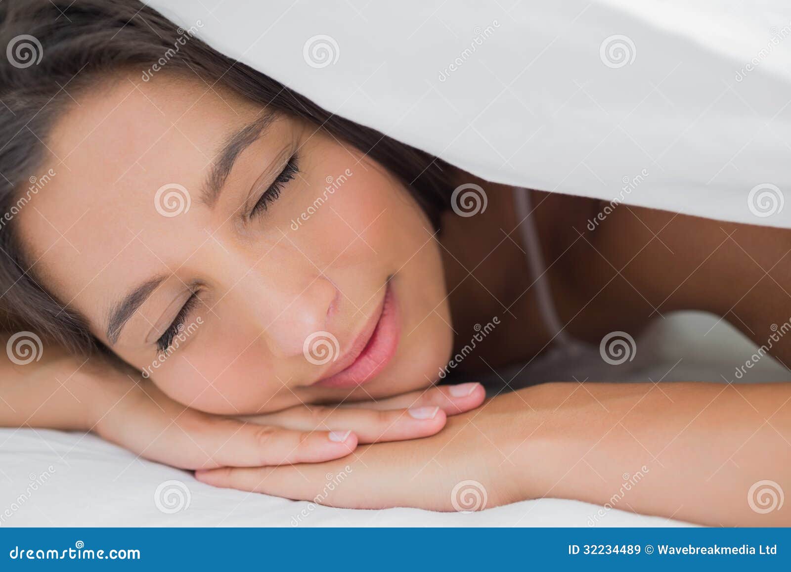 Portrait of an Beautiful Woman Resting Stock Image - Image of nightwear ...