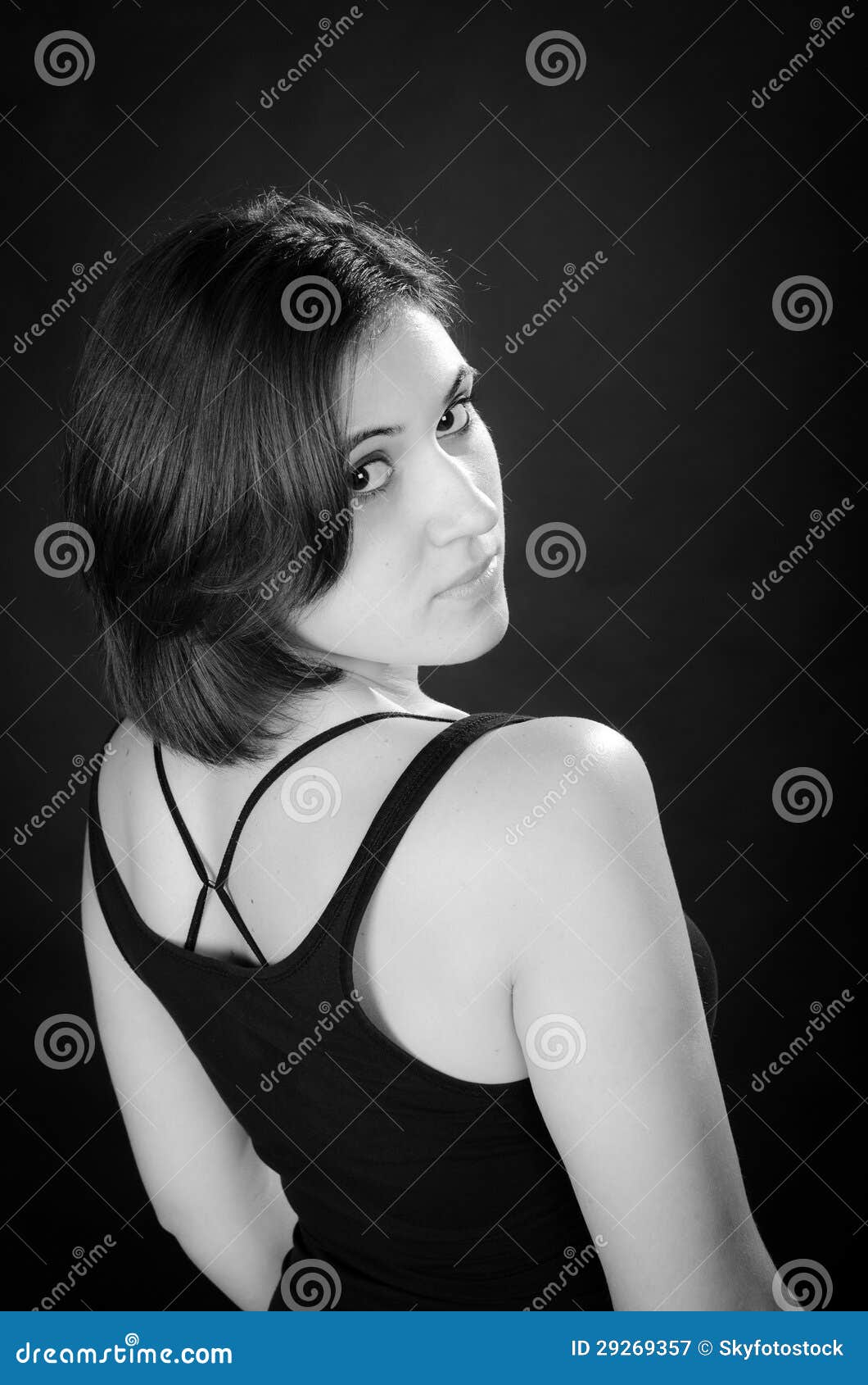Portrait of Beautiful Woman S Back Stock Image - Image of view, beauty ...