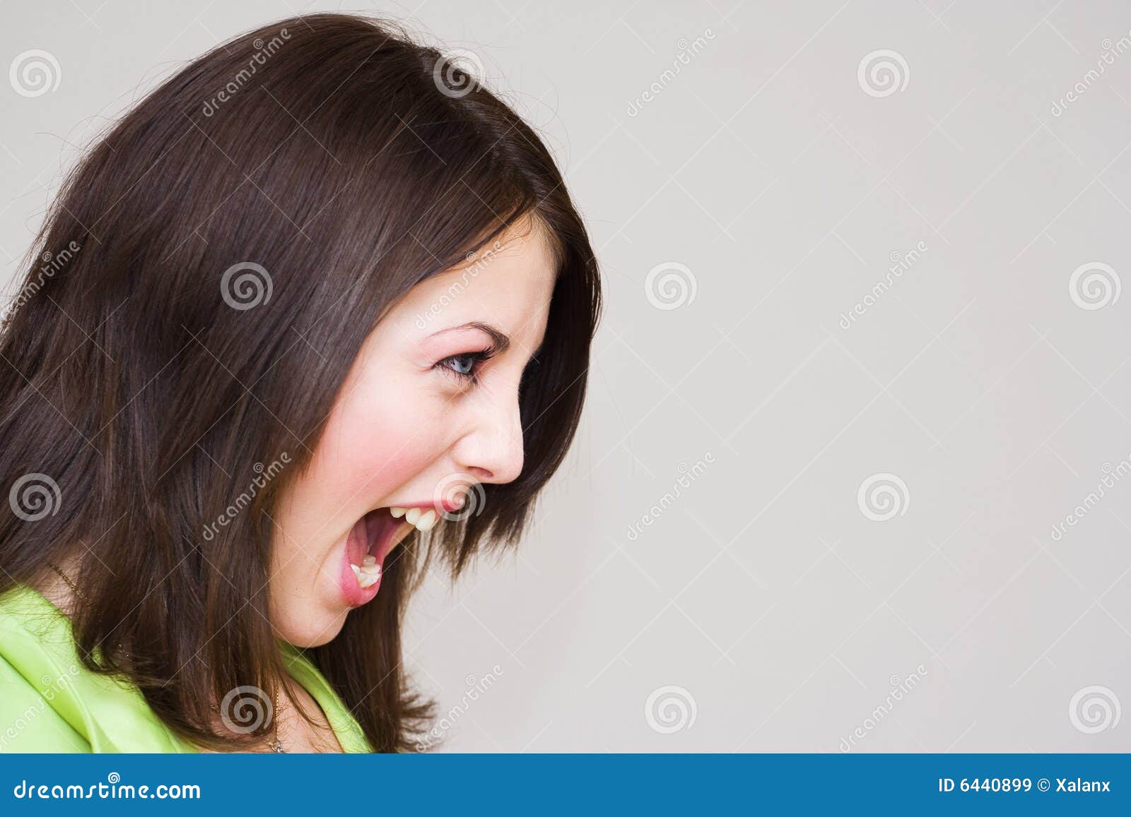 Portrait of a Beautiful Woman Screaming Stock Image - Image of ...
