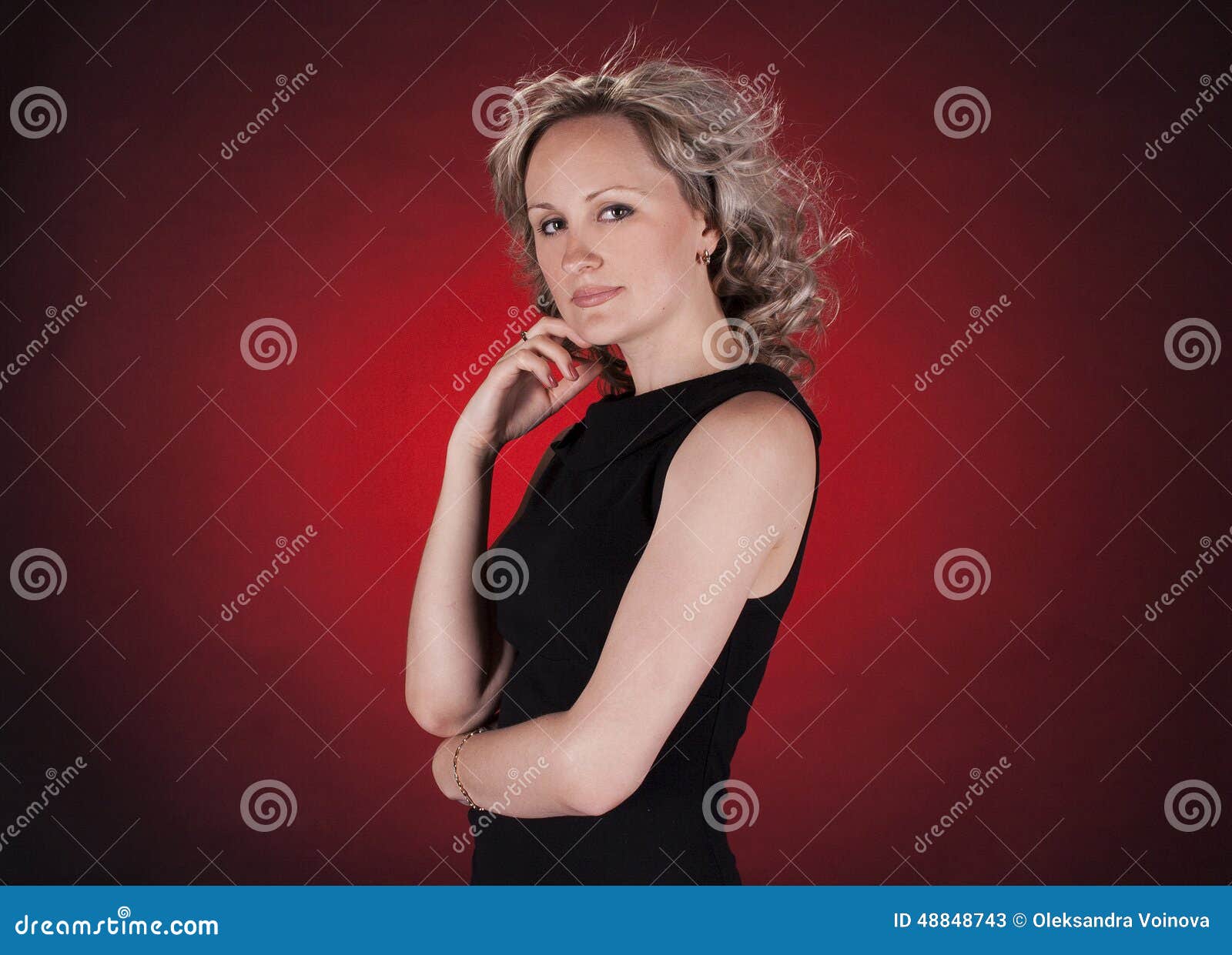 Portrait of Beautiful Woman in Studio Stock Image - Image of cute ...