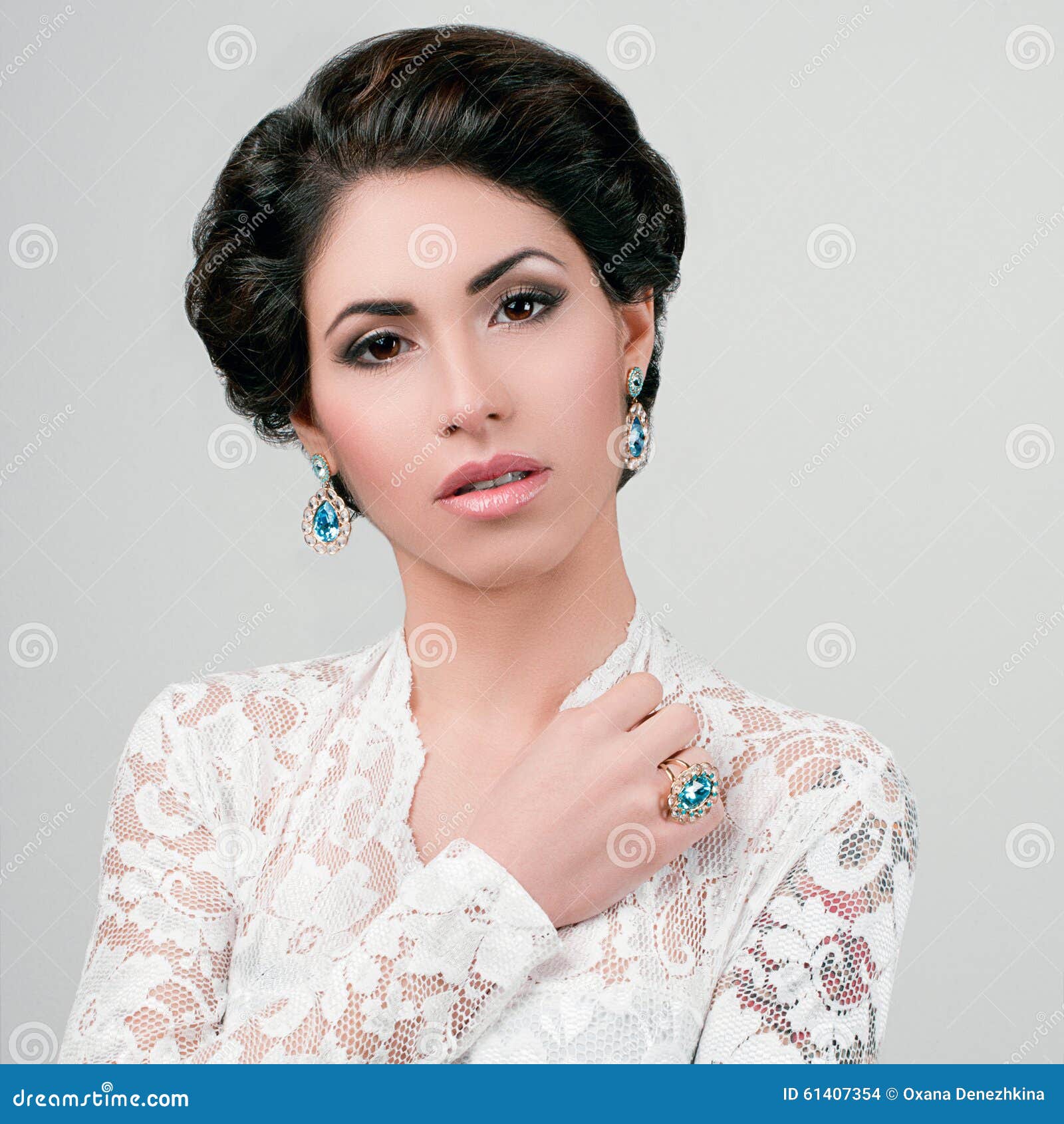 Portrait of Beautiful Woman Wedding Model Stock Photo - Image of skin ...