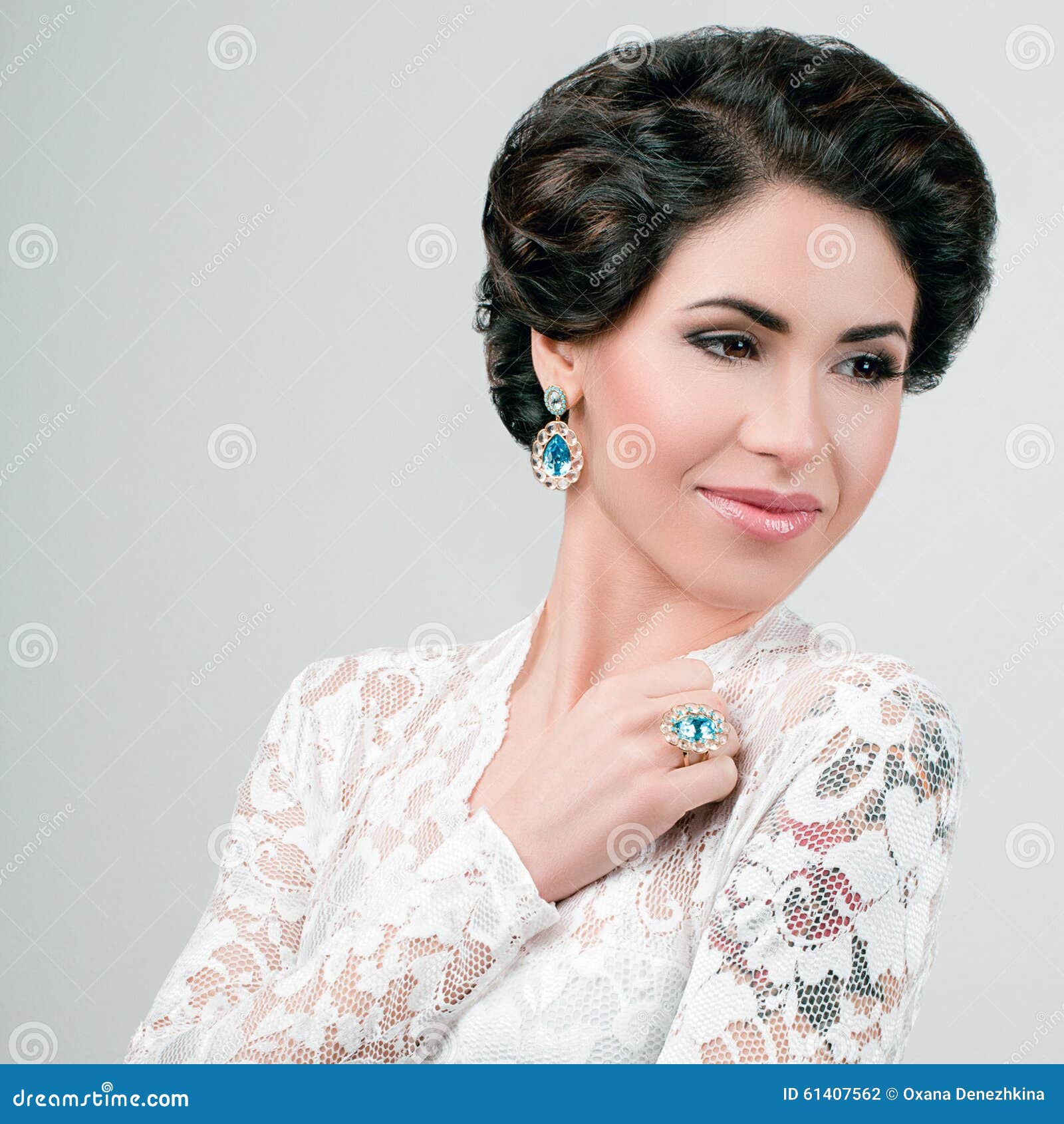 Portrait of Beautiful Woman Wedding Model Stock Photo - Image of ...