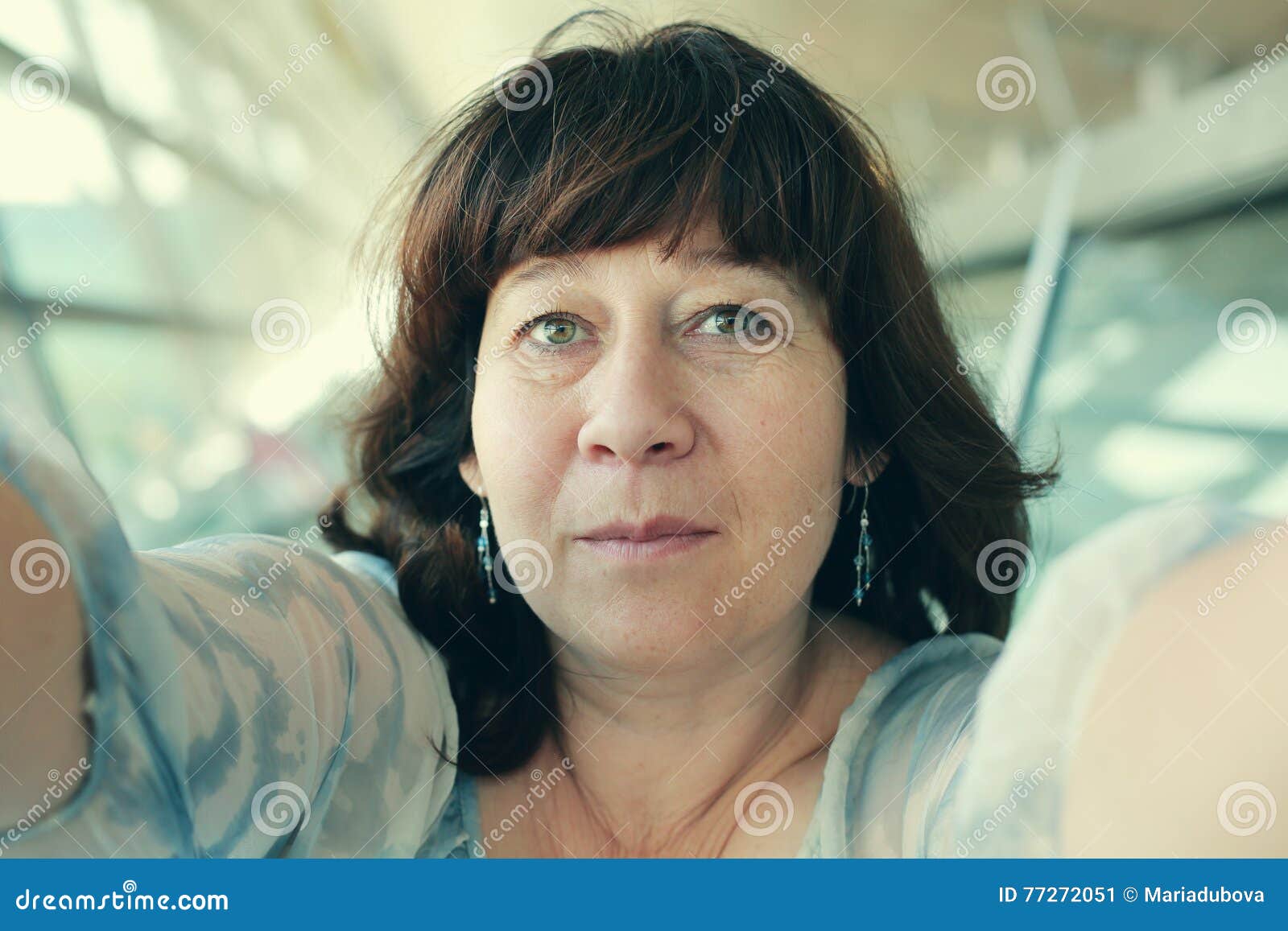 Portrait Of Beautiful 45 Years Old Woman Stock Image Image Of