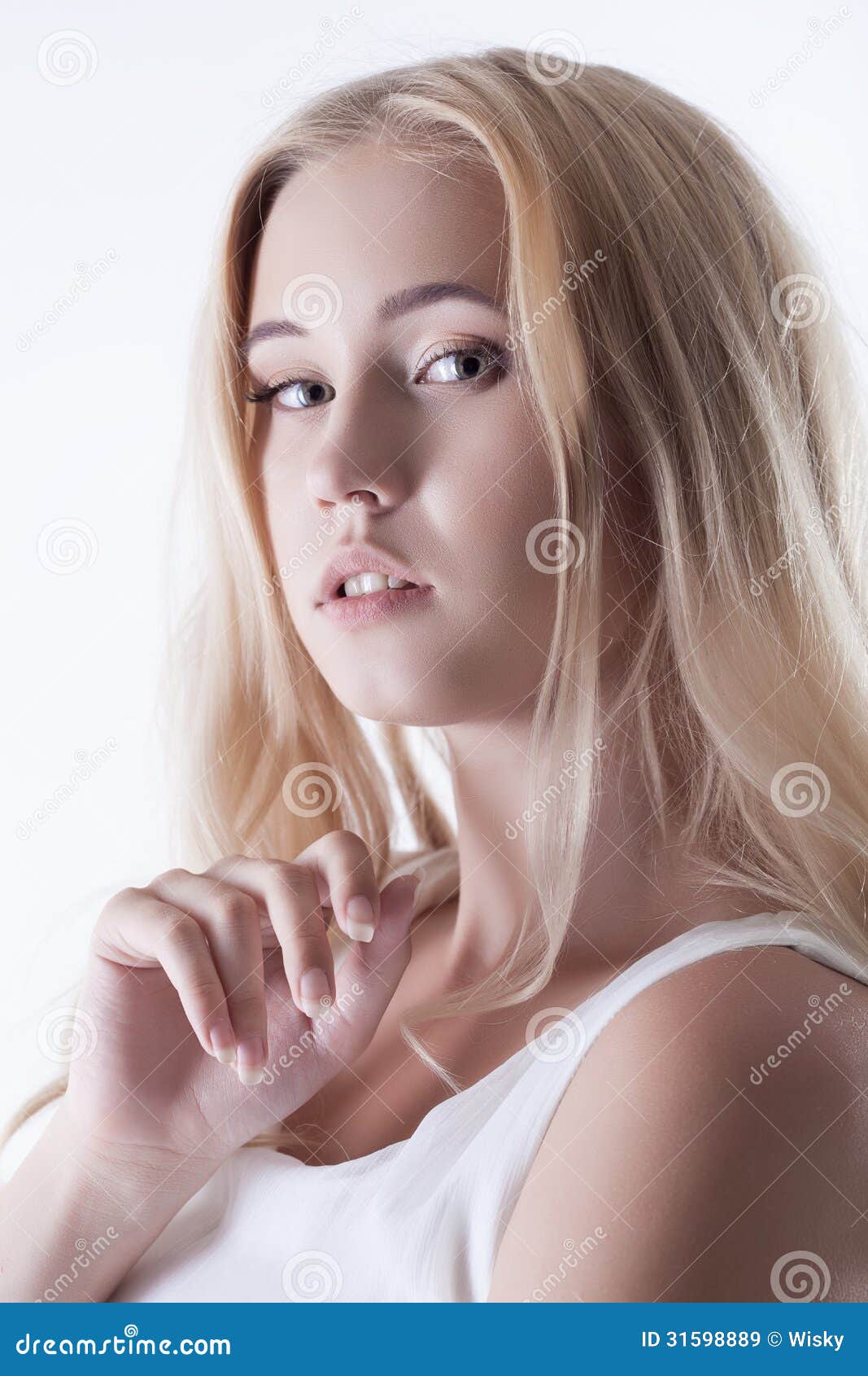 Portrait of Beautiful Young Blonde Stock Image - Image of caucasian ...