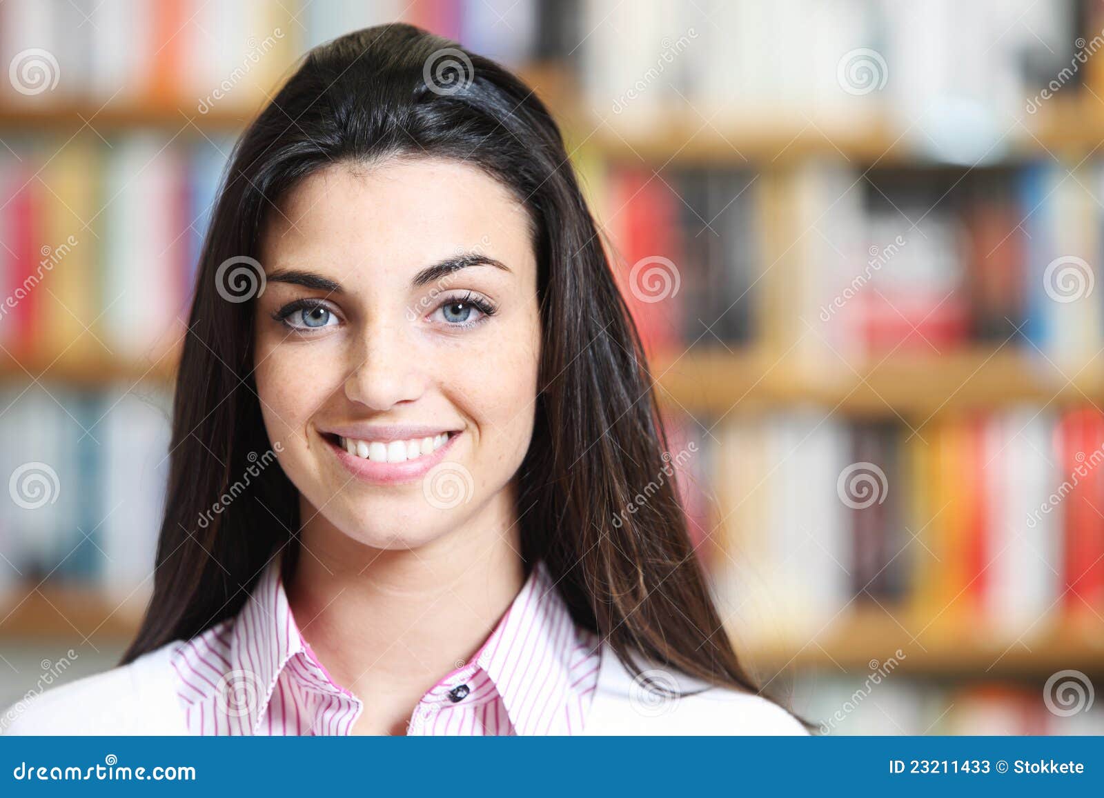 Portrait of Beautiful Young Female Student Stock Image - Image of ...