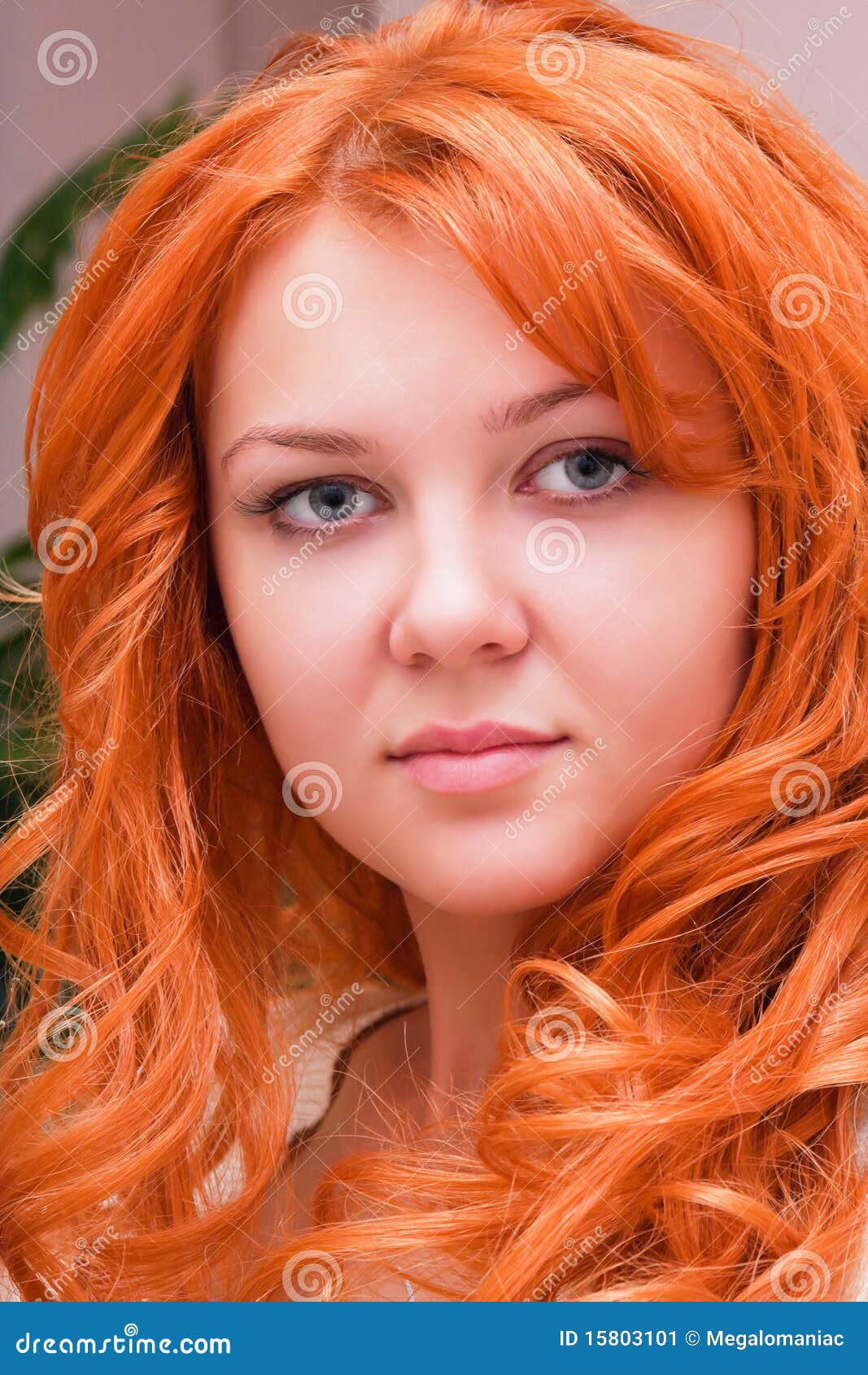 Portrait Of A Beautiful Young Ginger Woman Stock Image - Image: 15803101