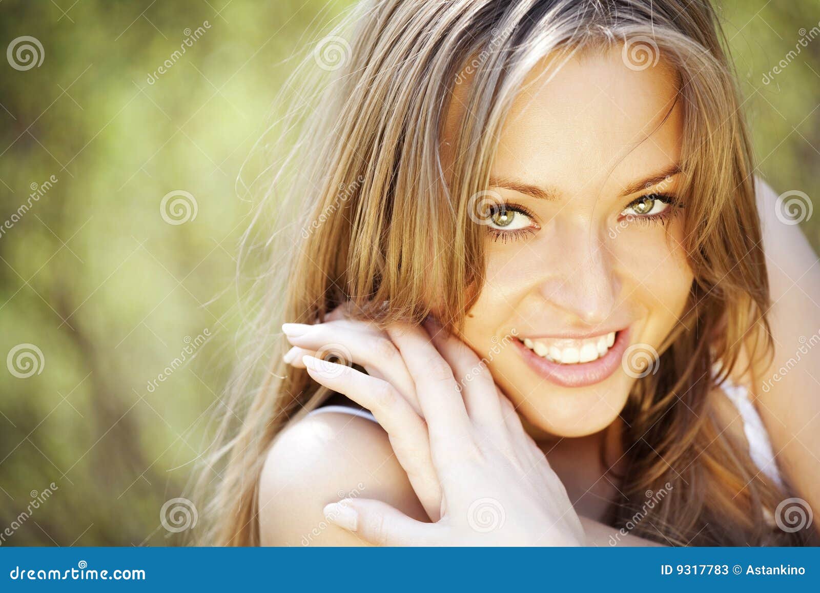 Portrait of a Beautiful Young Lady Smiling Stock Image - Image of ...