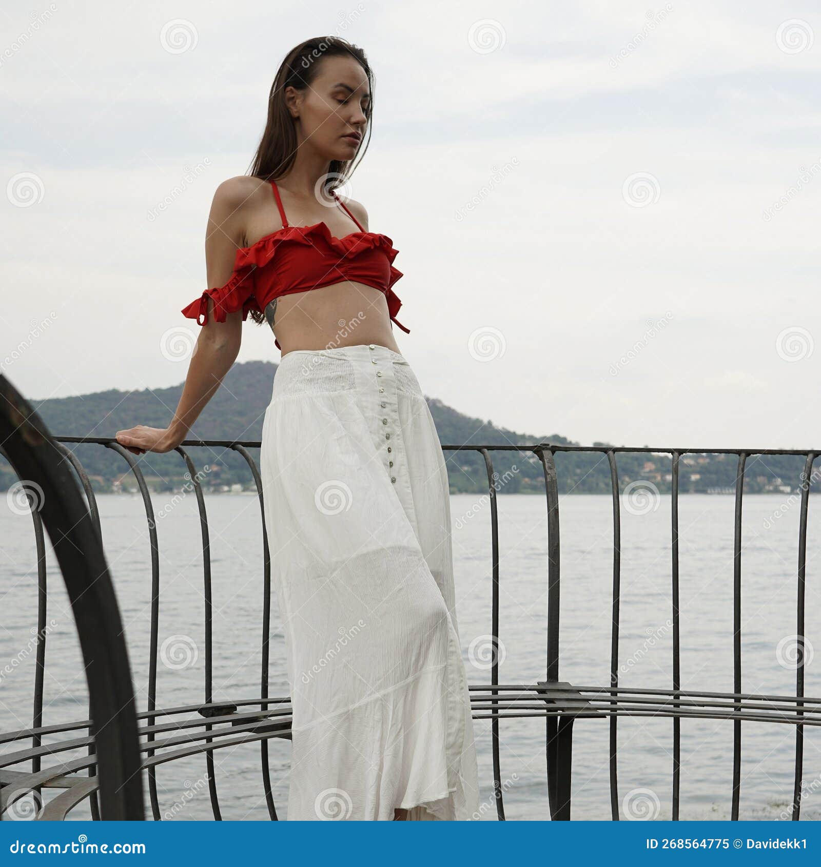 Portrait Pretty Young Model Posing in a Garden Stock Image - Image of ...