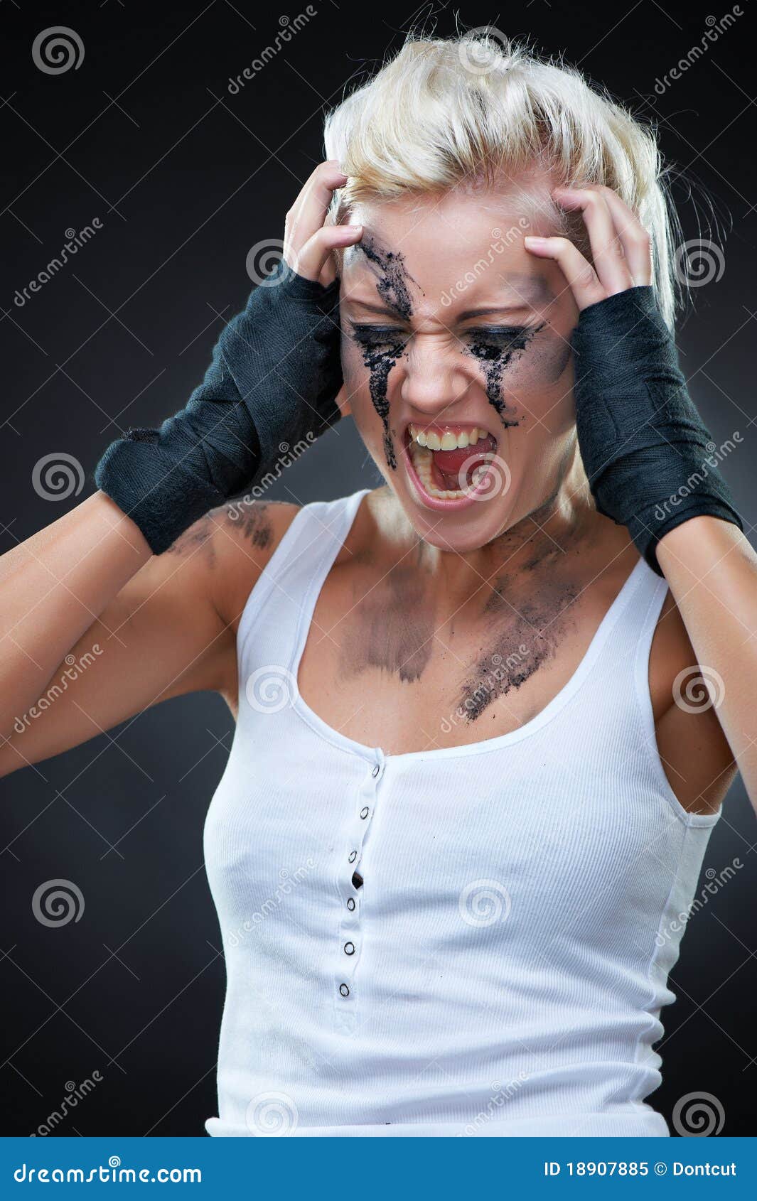 Portrait of a Beautiful Young Punk Woman Stock Image - Image of ...
