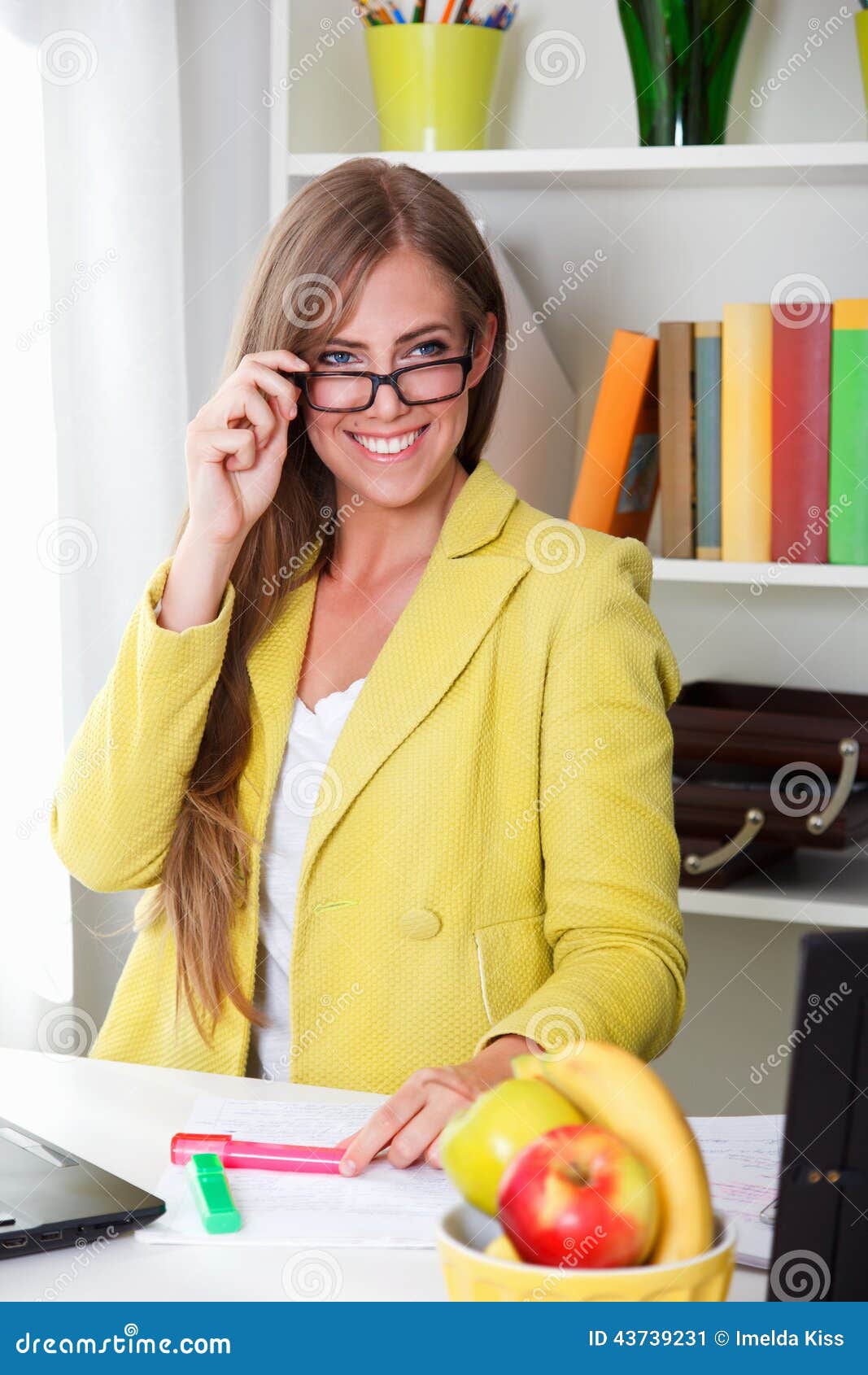 Portrait of a Beautiful Young Secretary Stock Image - Image of agency ...