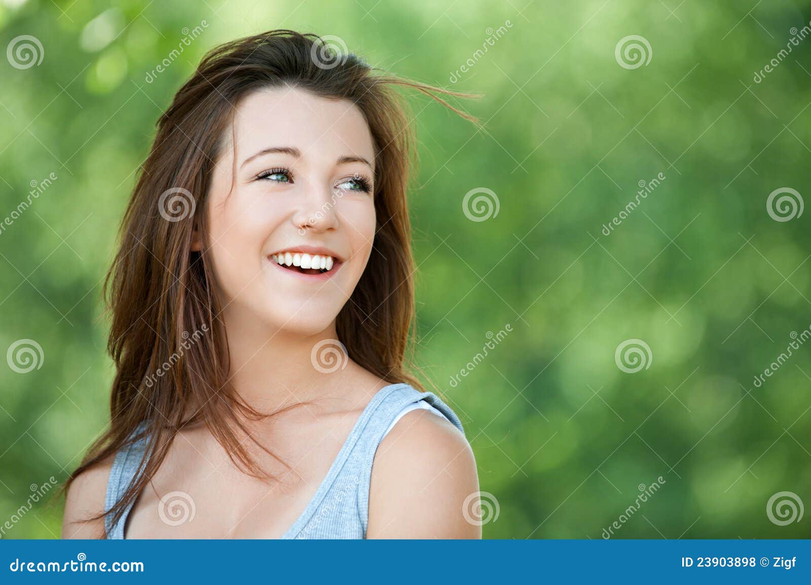 Portrait of Beautiful Young Smiling Stock Photo - Image of lady ...