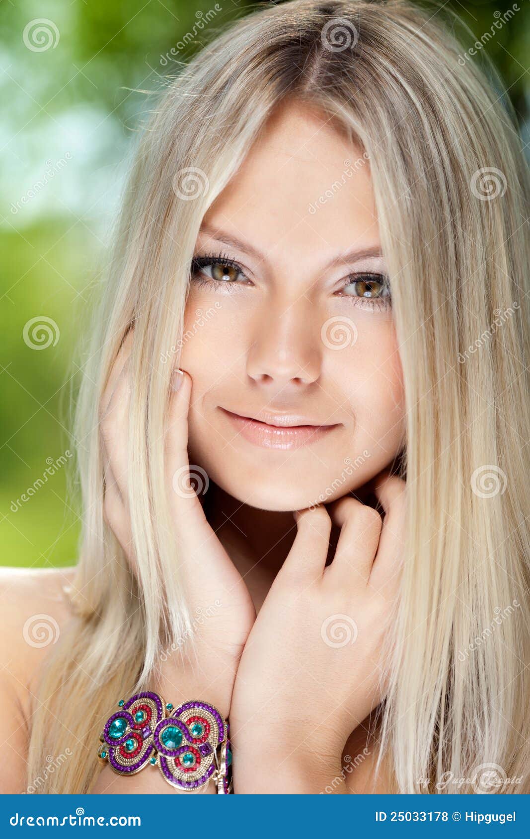 Portrait of a Beautiful Young Smiling Woman Stock Photo - Image of ...