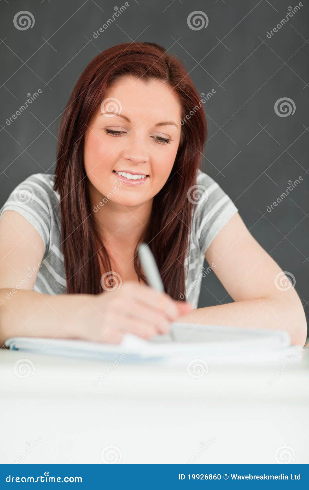 Portrait of a Beautiful Young Student Taking Notes Stock Photo - Image ...